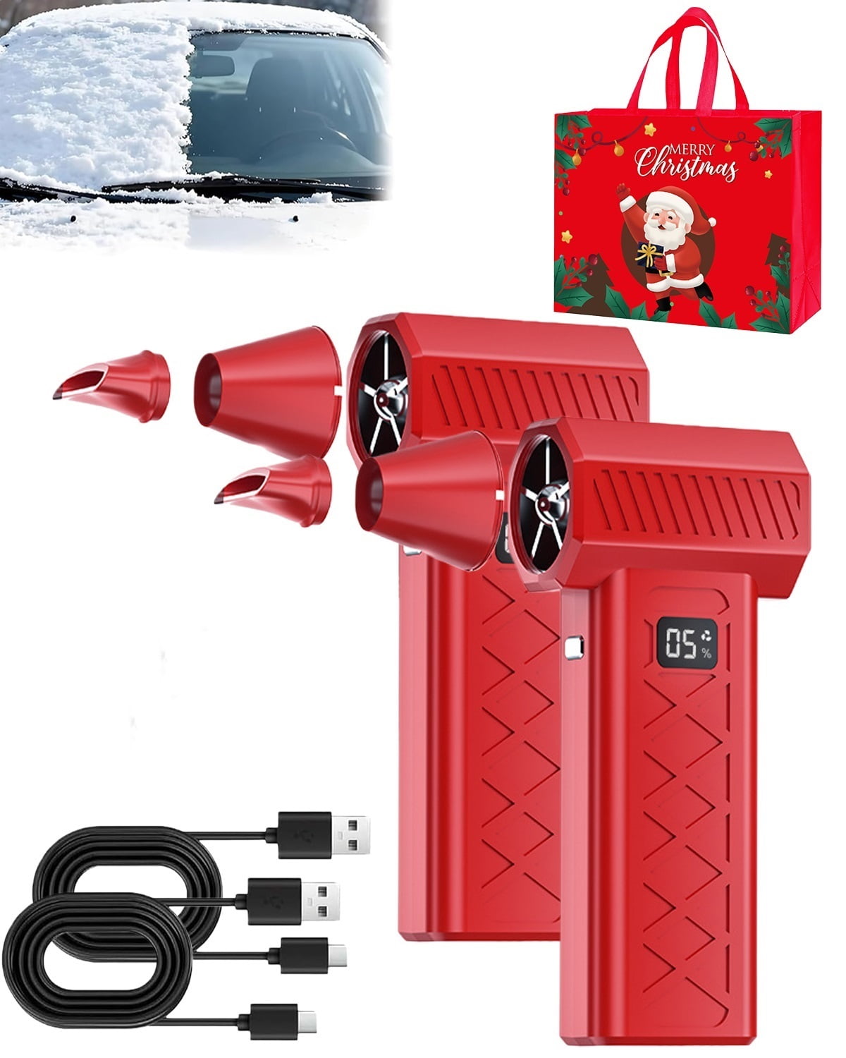 Snow Master Pro LED Turbo Blower, 130,000 Rpm Portable Turbo Snow ...