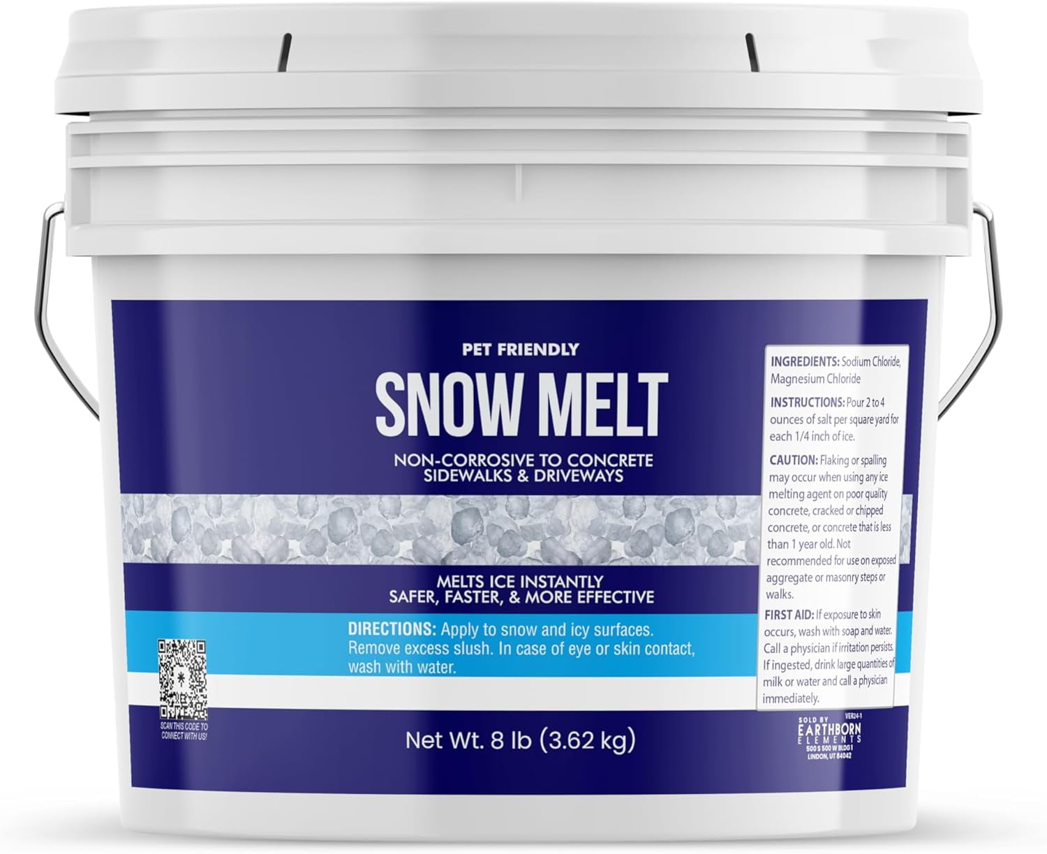 Snow Melt 1 Gallon, Fast-Acting & Powerful, Pet & Eco-Friendly Pellets ...