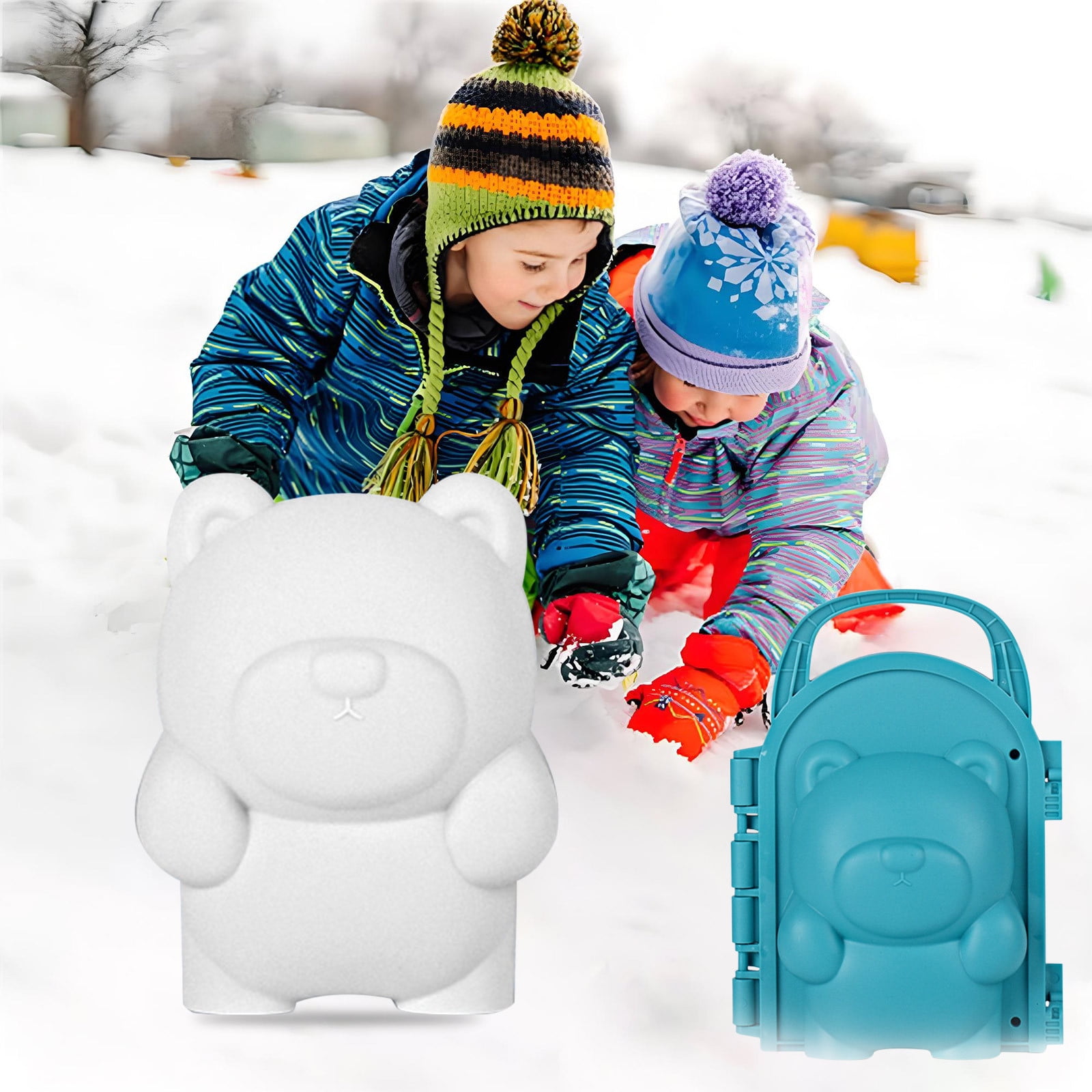 Snow Mold and Sand Mold, Bear Snow Modeling DIY Outdoor Activities ...