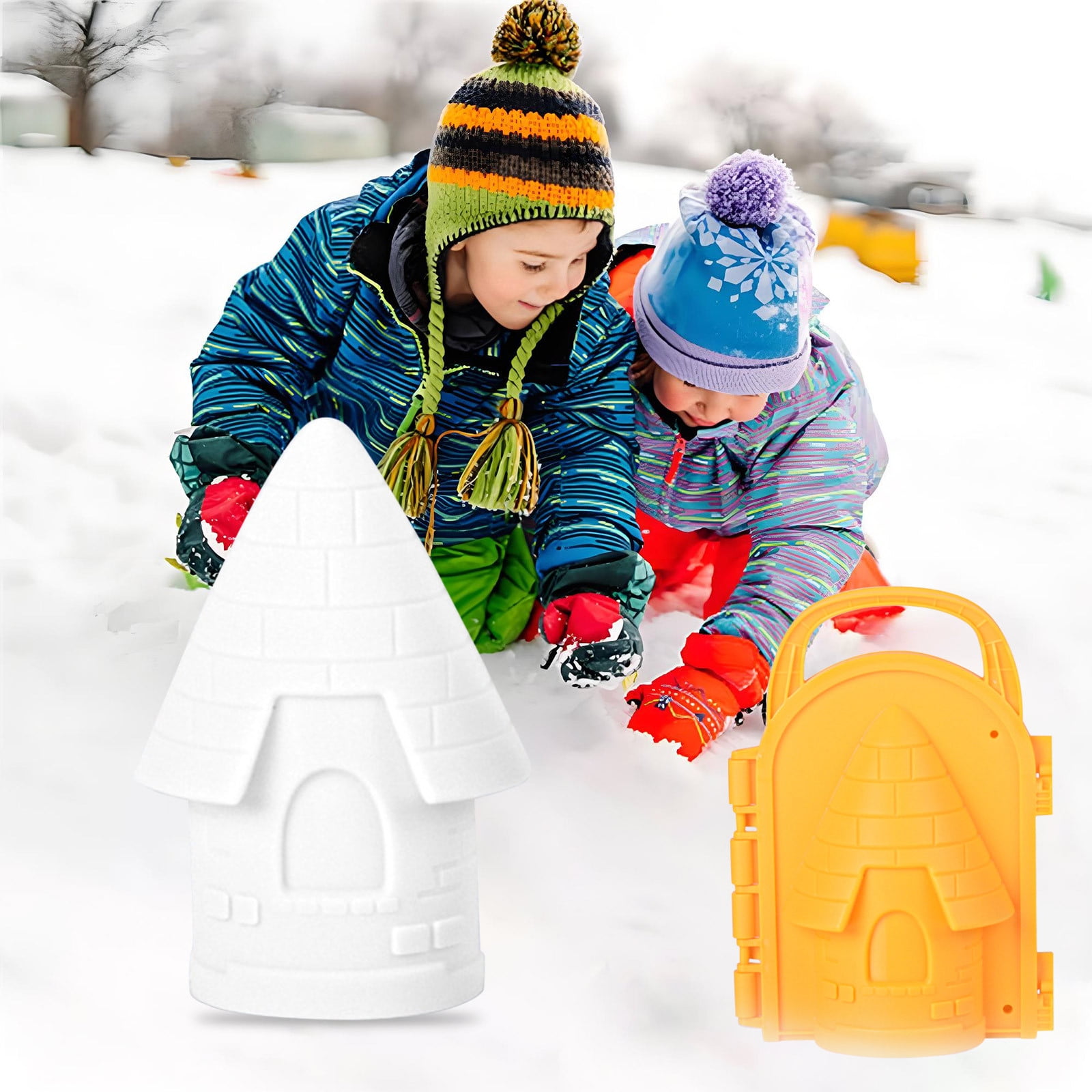 Snow Molding Kit for Kids - DIY Outdoor Snow Play Tool Set, Plastic ...