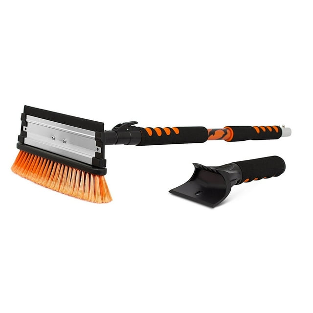 Snow Moover Heavy Duty 39" Extendable Foam Brush and Ice Scraper with ...