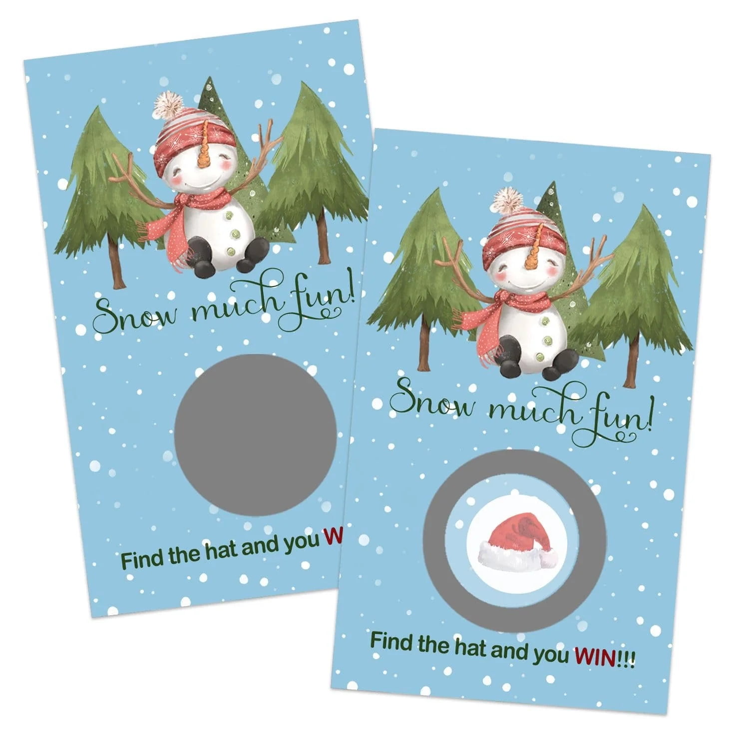 Snow Much Fun Scratch Off Game Cards - 30 Pack, Christmas Party Games ...