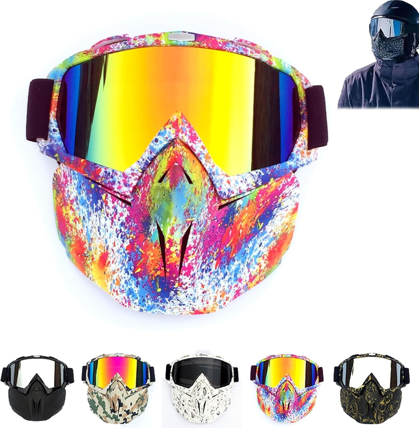 Snow Ninja Mask, Snow Ninja Mask Goggles, Dritnow Outdoor Mask Anti Fog ...