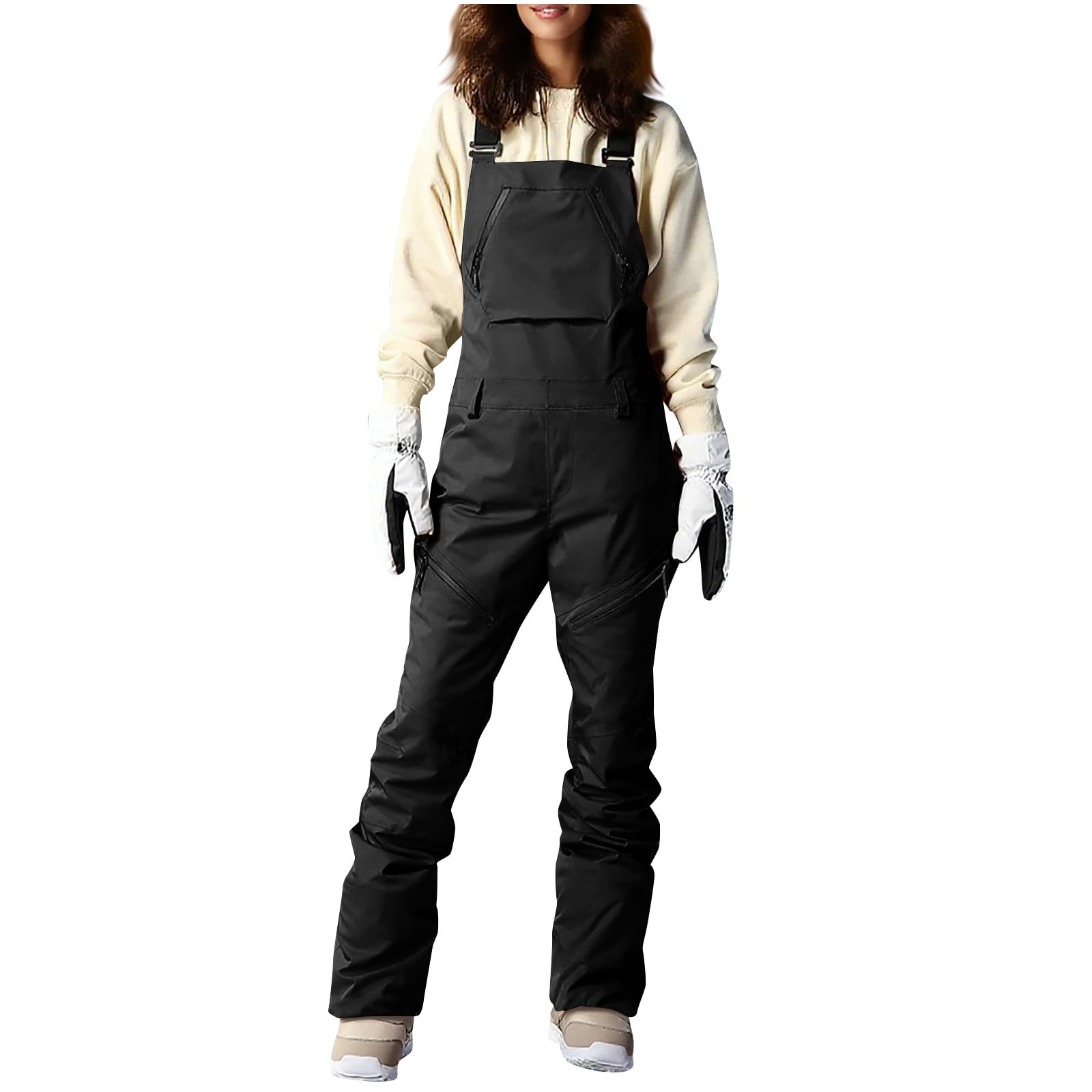 Snow Overalls for Women Waterproof Insulated Ski Bibs with Multiple ...
