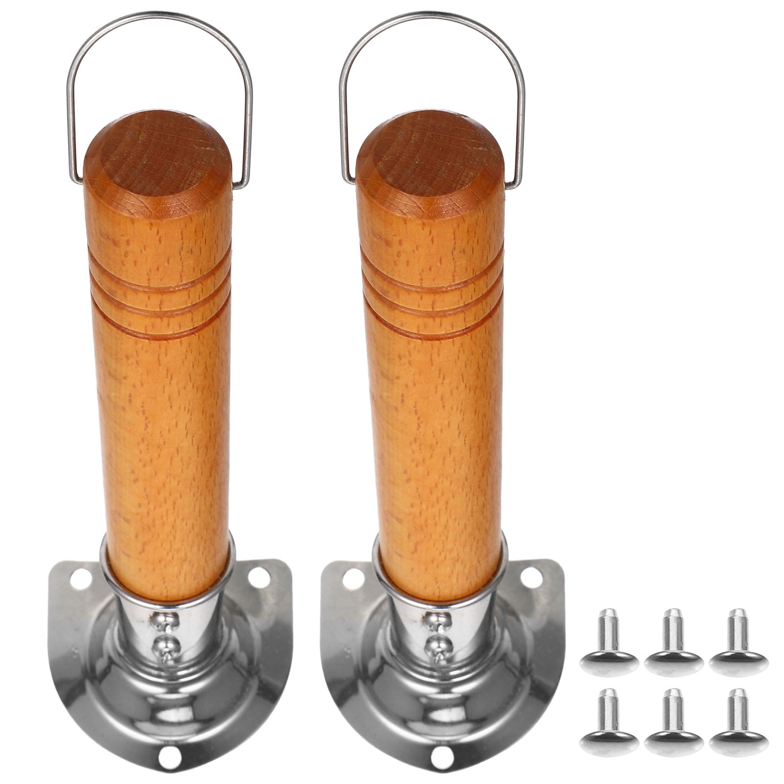 TABLZONE AntiSkid Universal Pot Handle Replacement Brown Wooden 2Pcs ...
