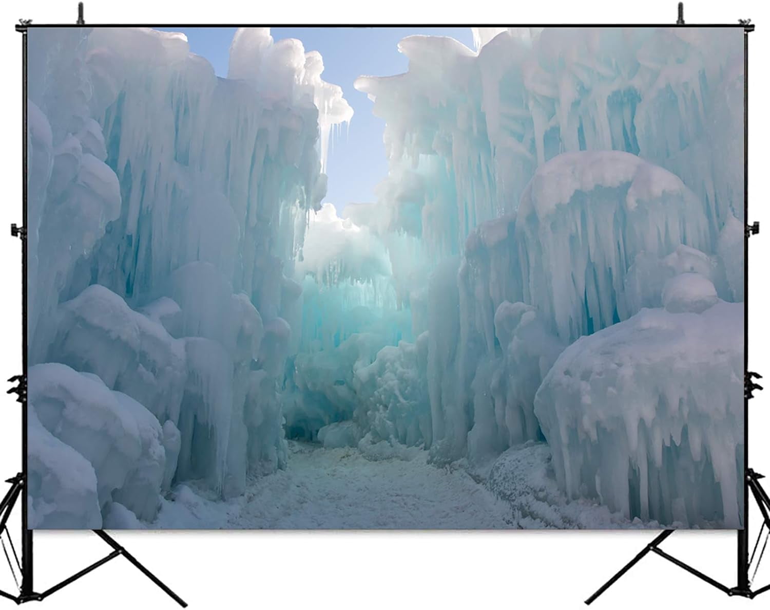 Snow Photo Booth Backdrop Winter Wonderland Ice Wall Photography ...