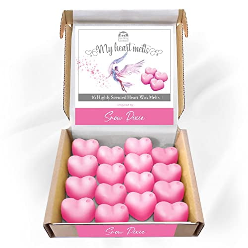 Snow Pixie Wax Melts Heart Shaped in Gift Box, Spotless Leopard, 16 x ...