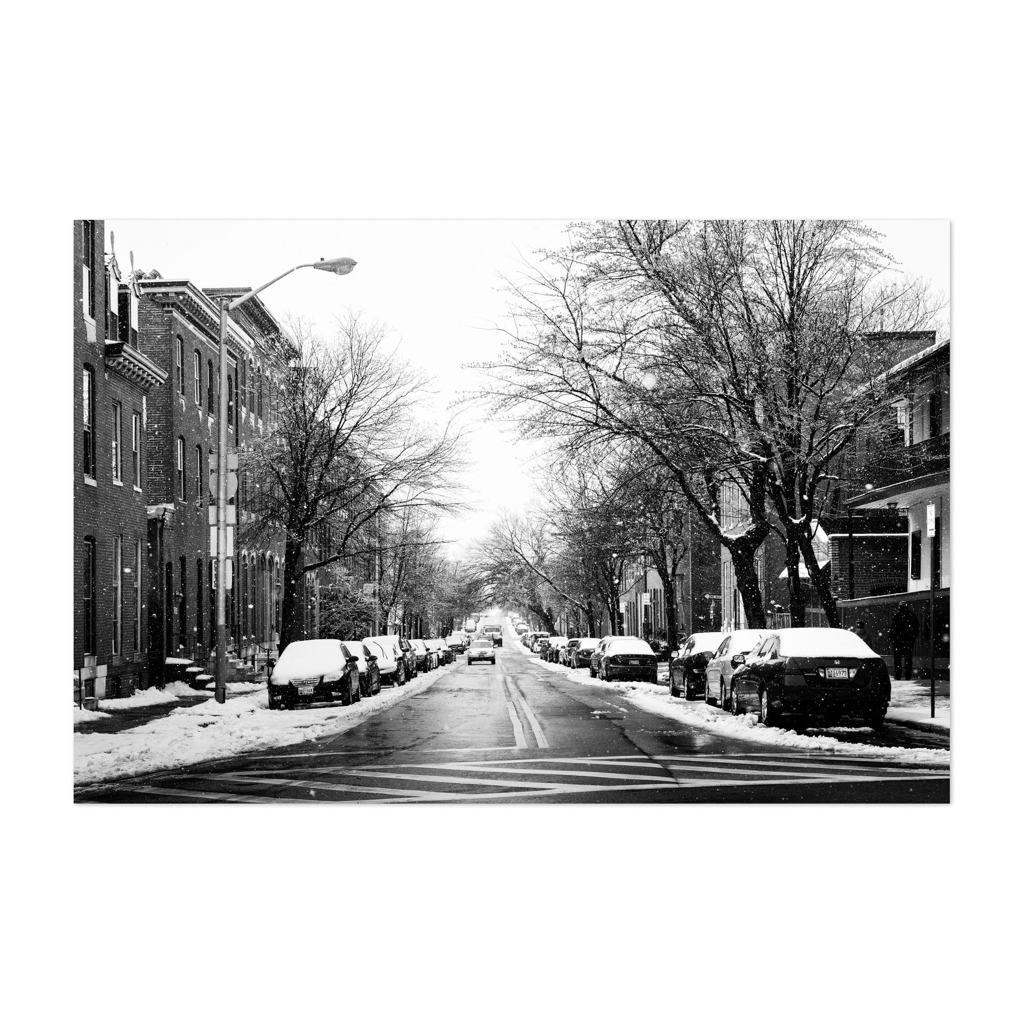 Snow on Pratt B&W - Baltimore Maryland Photography Black and White Snow ...