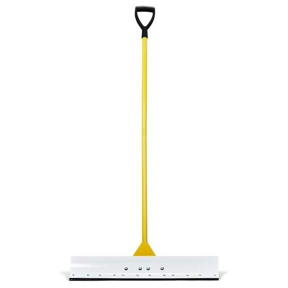 Snow Pusher 29 Inch Wide Snow Shovel - Driveway Sidewalk Plow with D ...
