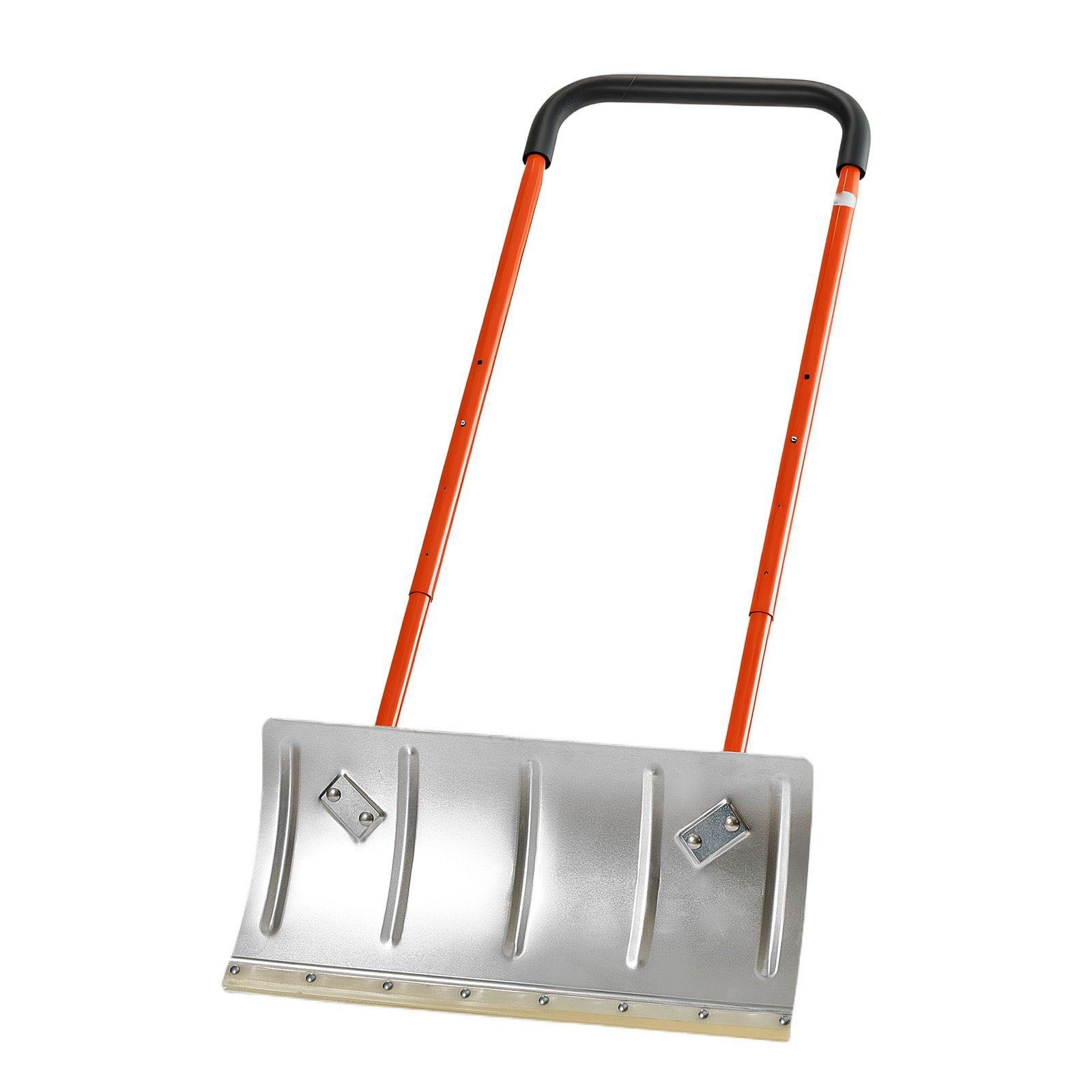 Snow Pusher Shovel with Wheels 24 inch - Metal Snow Plow for Driveway ...