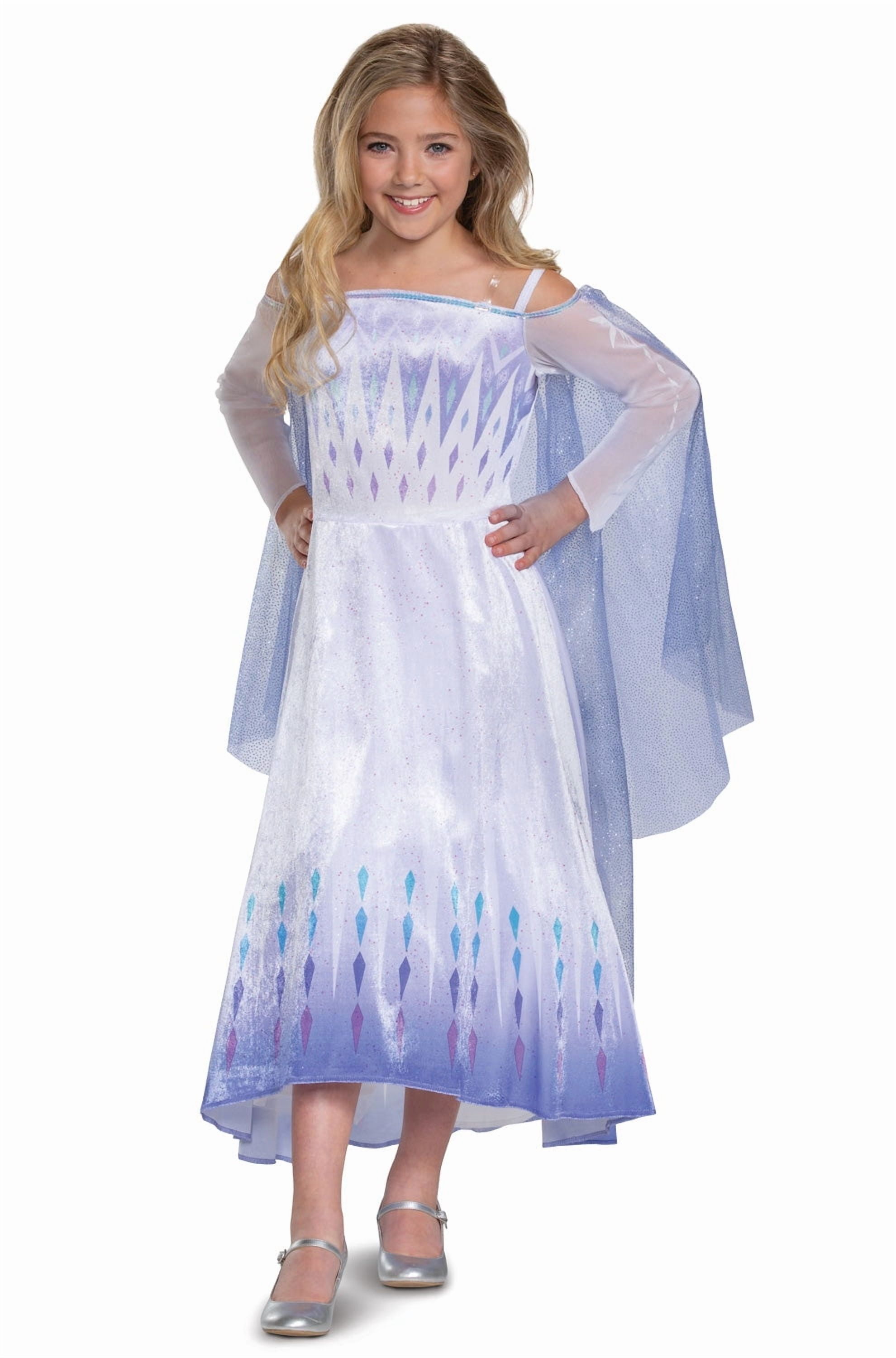 Snow Queen Else Girls Child Deluxe Disney Frozen 2 Princess Costume ...