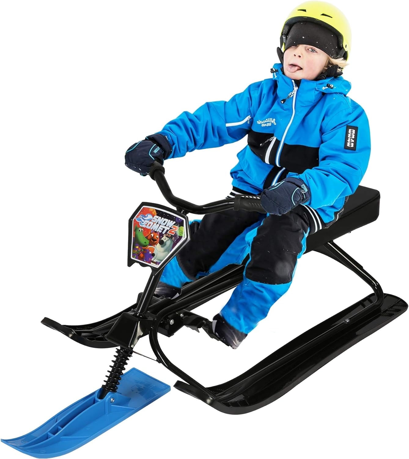 Snow Racer Sled Durable Steel Frame Slider Board Classic Snow Runner ...