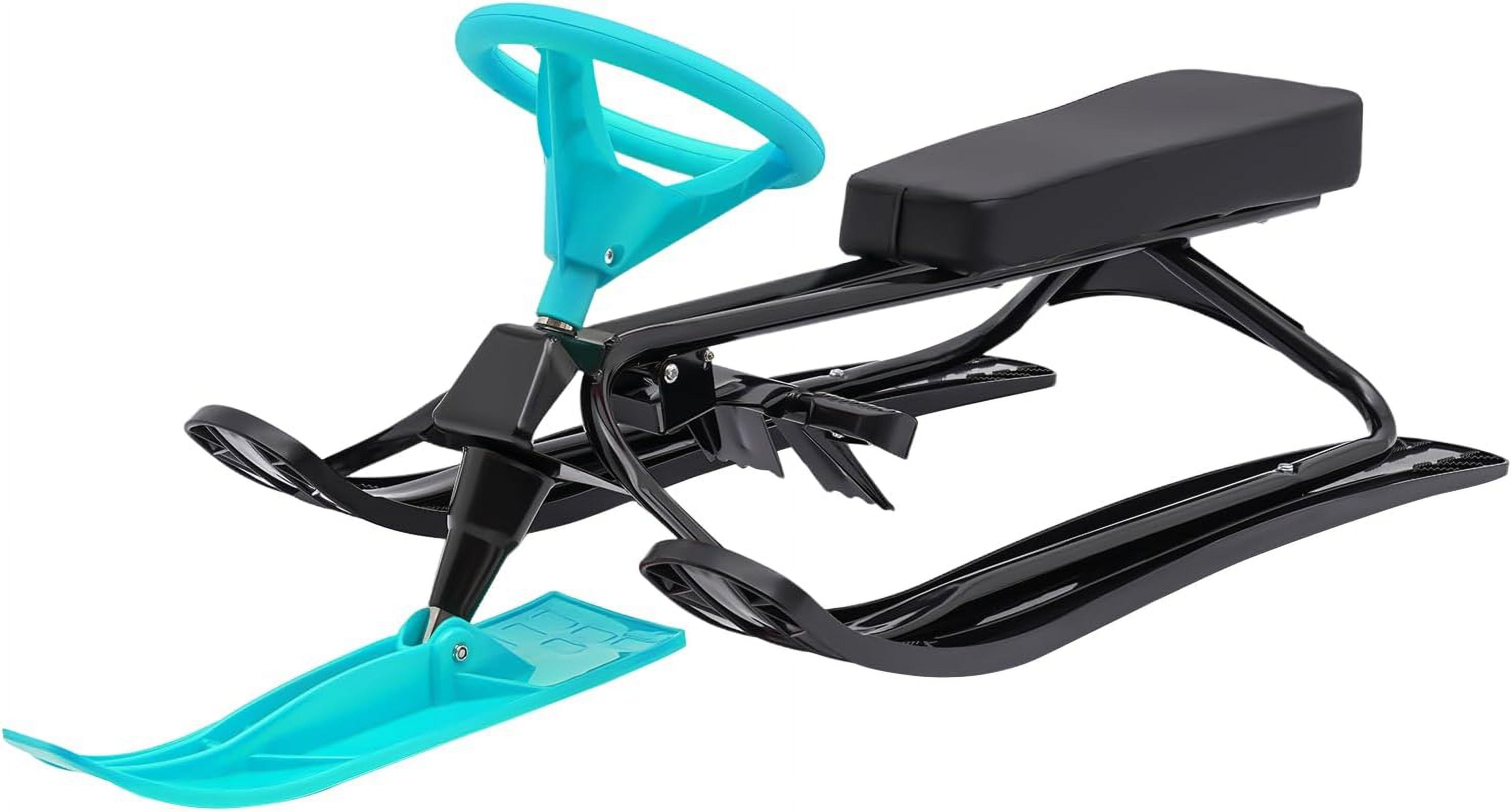 Snow Racer Sled, Ski Sled Slider Board with Steering Wheel,Snow Sled ...
