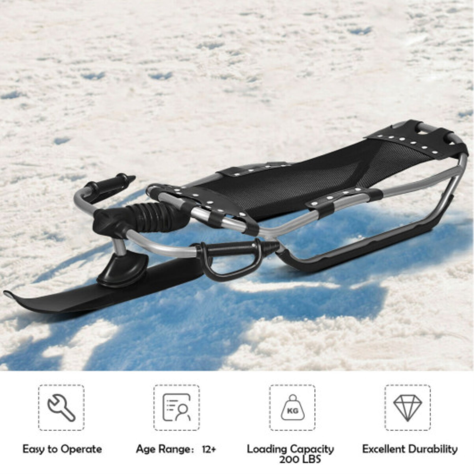 Snow Racer Sled: Thrilling, Durable, and Safe with Textured Grip ...