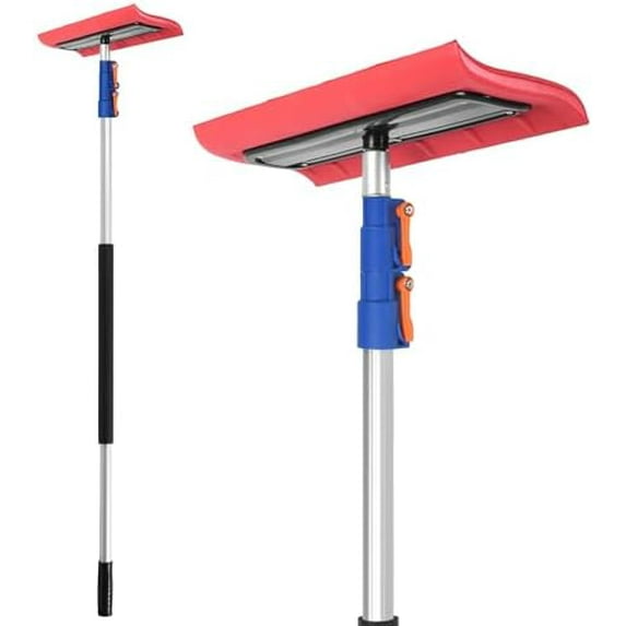 Snow Rakes Roof Rake, 5-12 Ft Extendable (Up to 18 Ft Reach ...