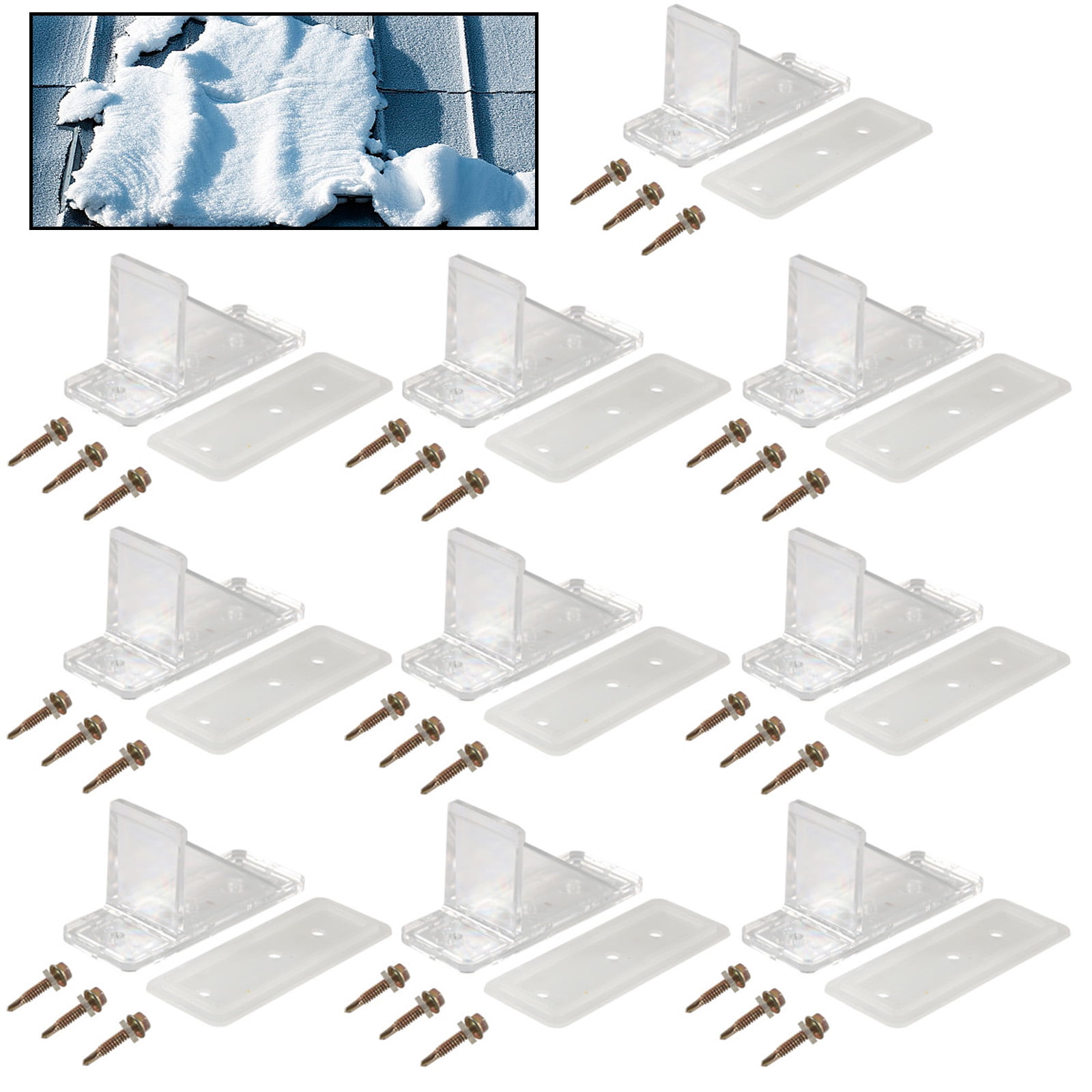 Snow Retention Guards With Seal Gaskets and Fixing Screws, Prevents ...