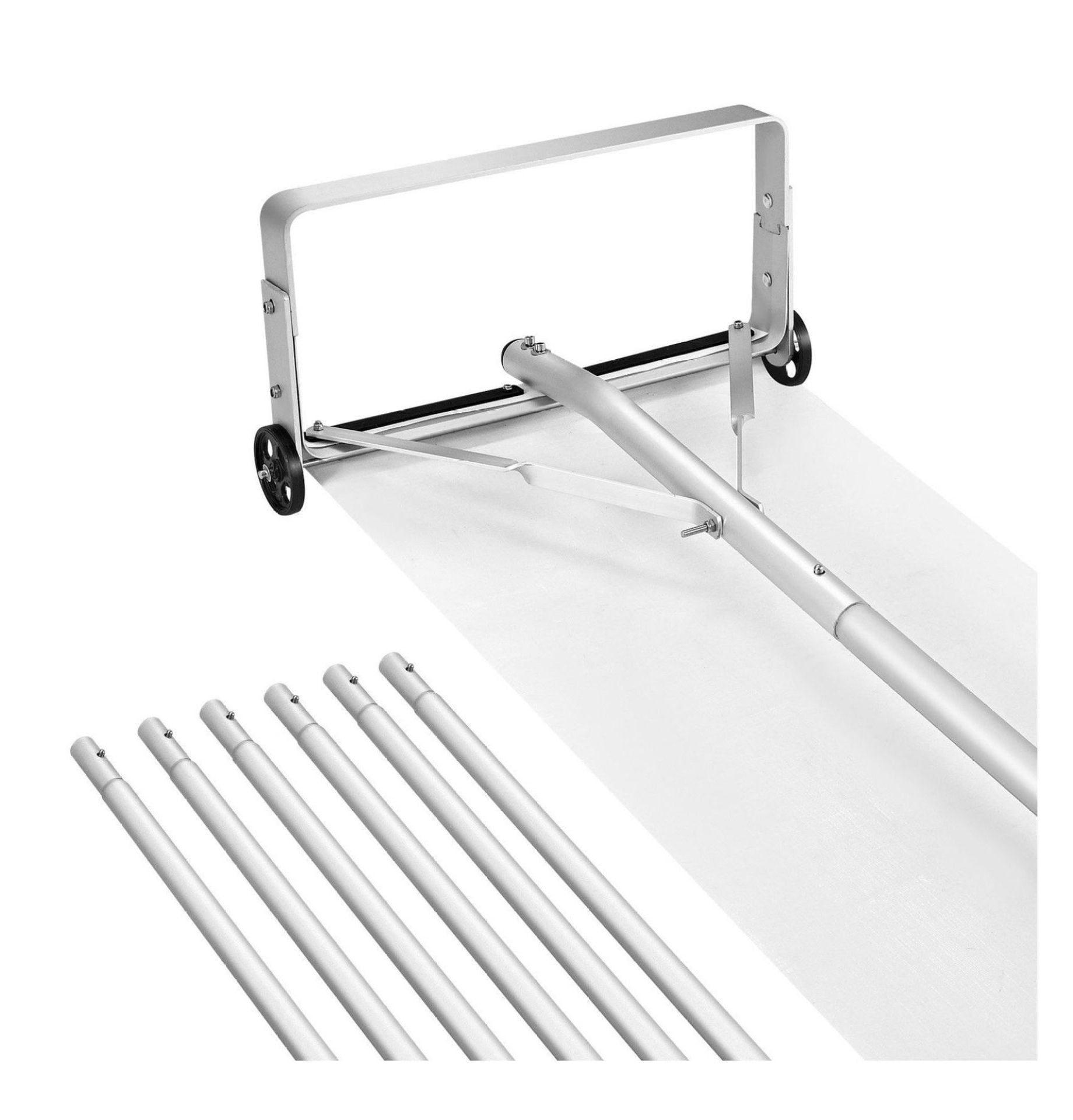 Snow Roof Rake, 18.5" Aluminum Blade, 5.2-30ft Adjustable Snow Remover ...
