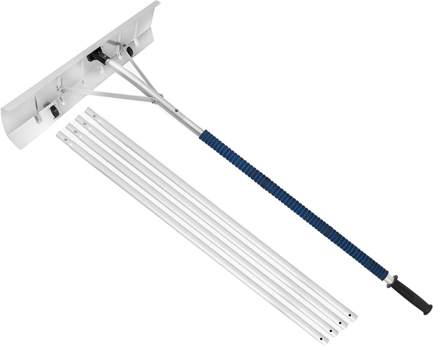 Snow Roof Rake with 26'' Wide Blade and Wheels, 20FT Telescopic Roofs ...