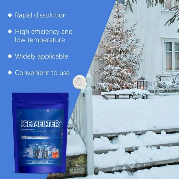 Snow Salt Ice Melt for Concrete, Fast-Acting Ice Melter for Driveways ...