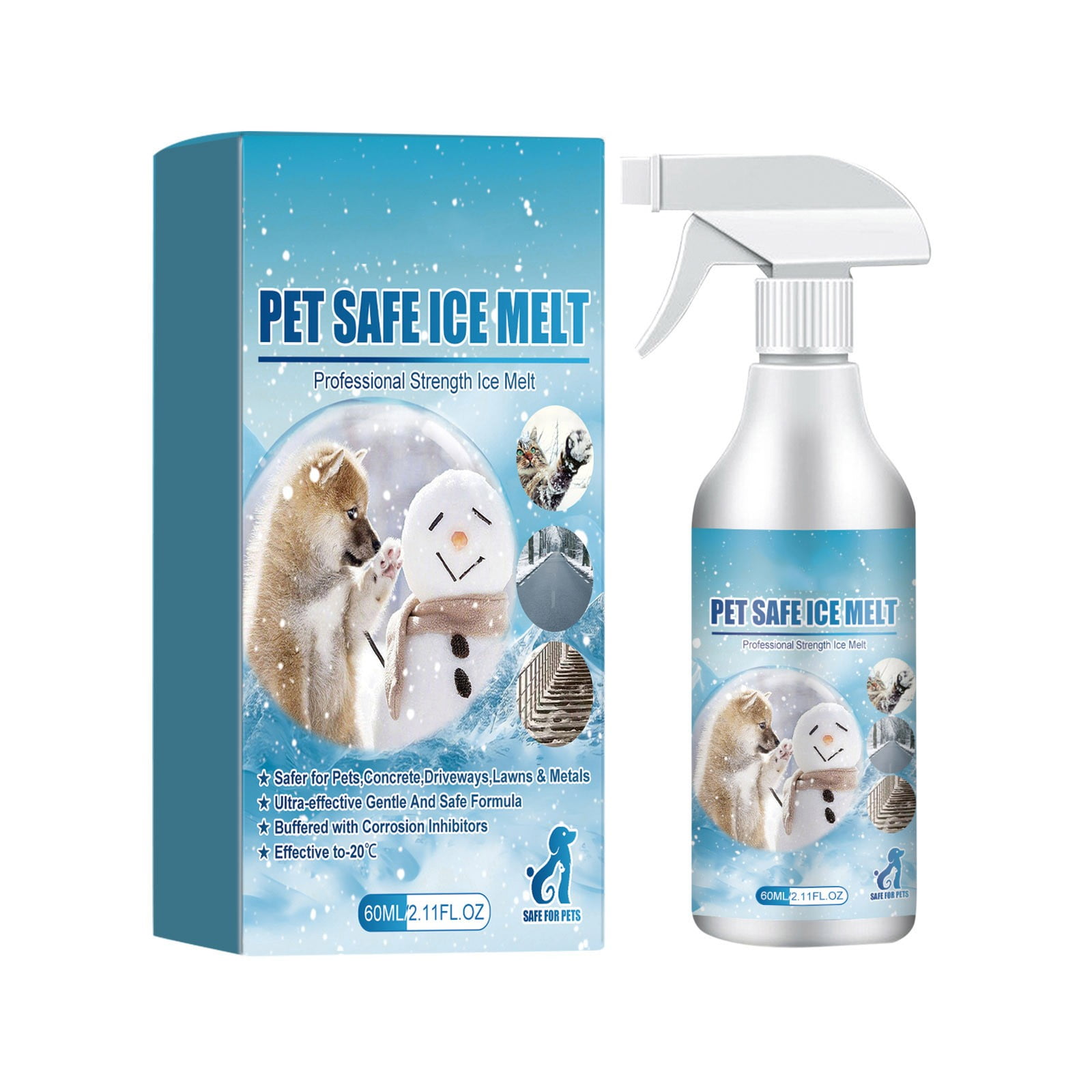 Snow Salt Ice Melt Pet Safe, Safe Paws Ice Melt - 2.1oz Pet Friendly ...