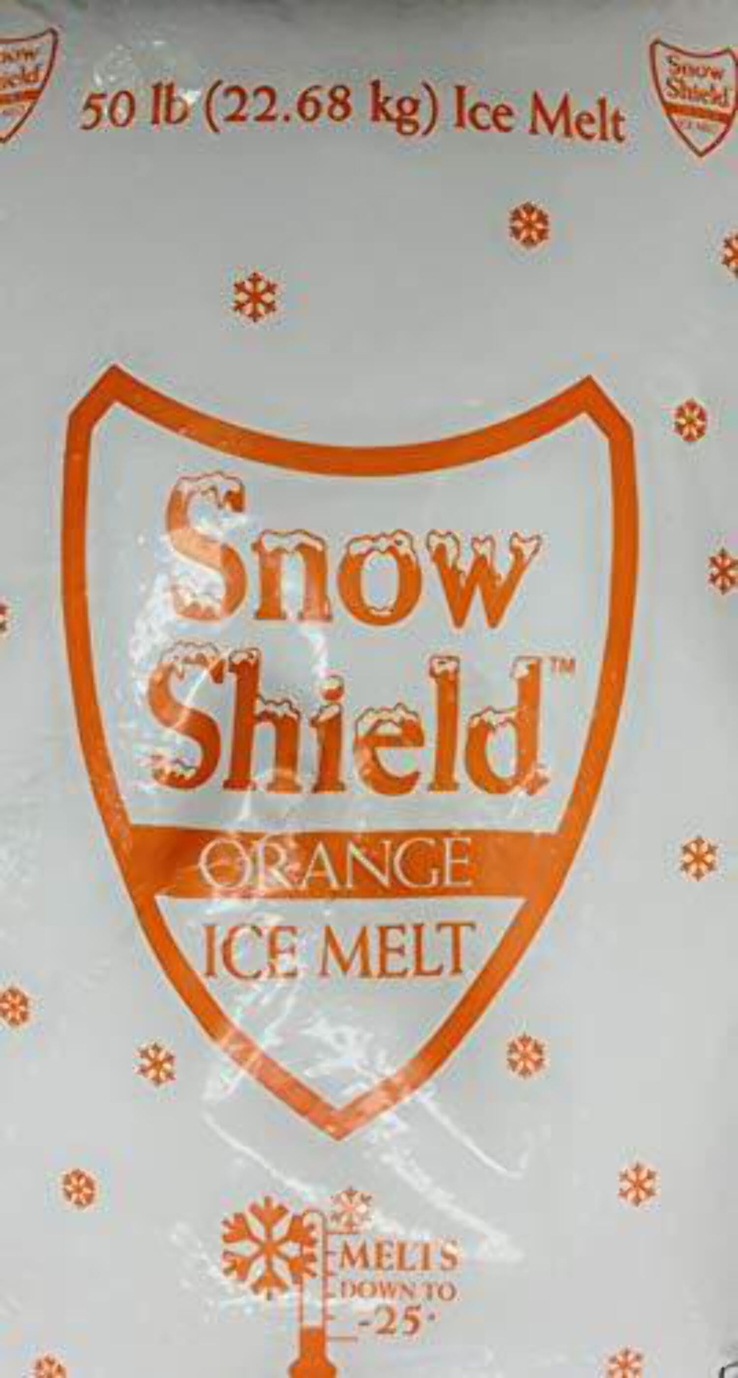 Snow Shield Ice Melt, Orange (50 Pound Bag) Effective to -0ÁF, Safe for ...