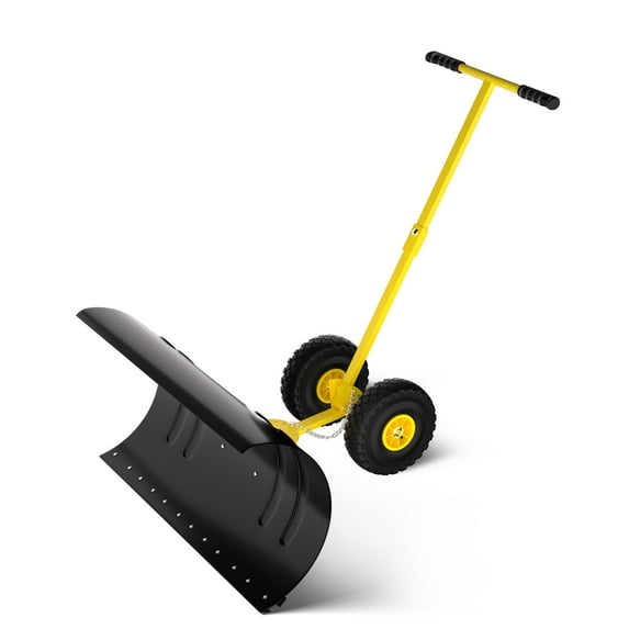 Snow Shovel with 36Inch Wheels for Driveway,36'' Combined Snow and Ice ...