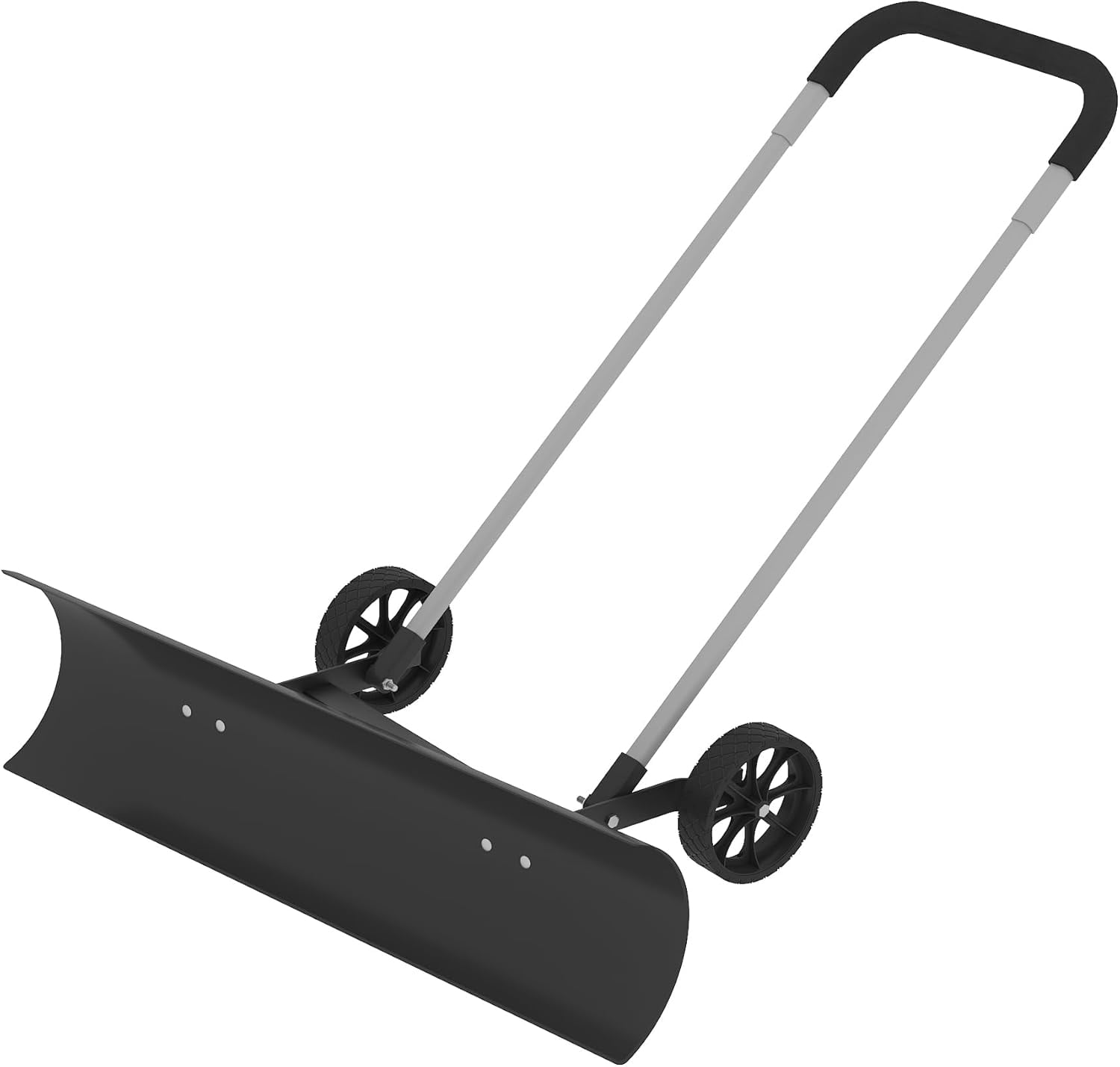 Snow Shovel for Driveway, 37.5" Wide and Angled Blade Snow Pusher with ...