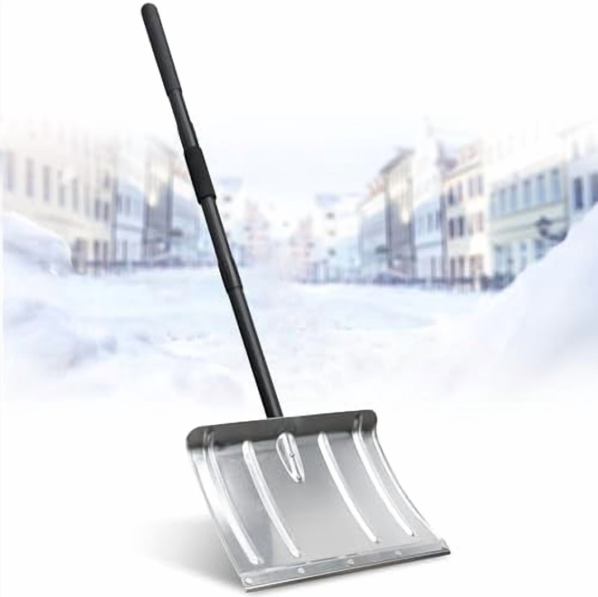 Snow Shovel for Driveway, Heavy Duty Aluminum Snow Removal Shovel - 67 ...
