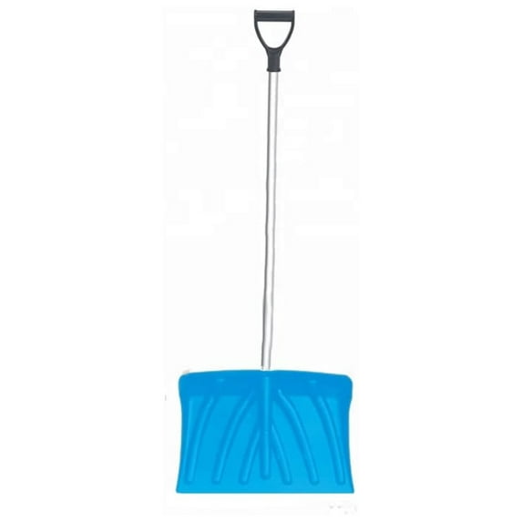 Snow Shovel for Driveway - Heavy Duty Snow Pusher Scooper with Wooden ...