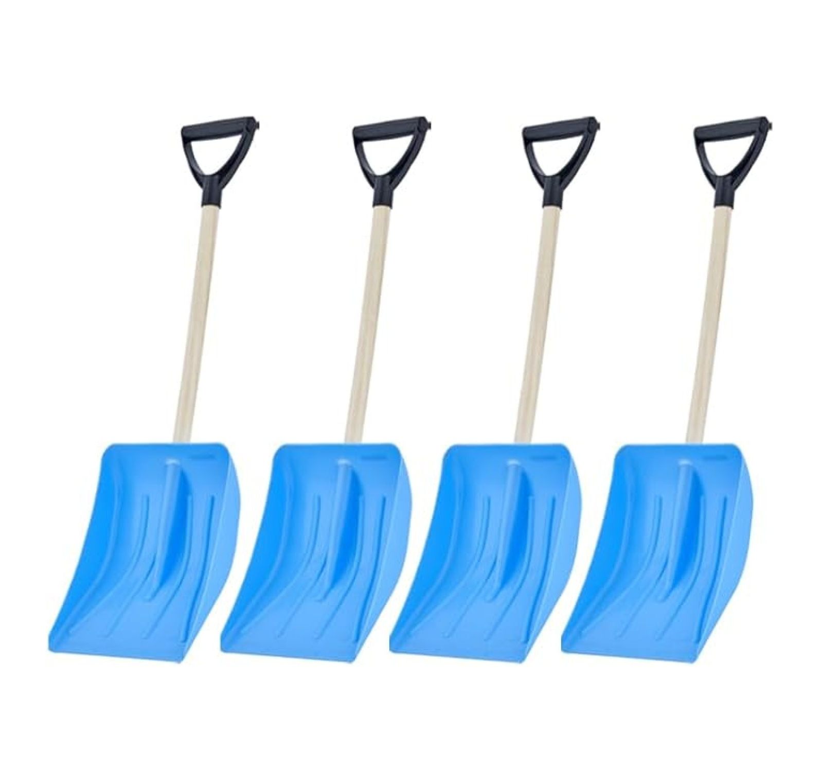 Snow Shovel for Driveway & Stairs - Heavy Duty Plastic Snow Remover ...