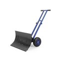 Snow Shovel with Wheels, 29" Heavy Duty Steel Snow Pusher Shovel with ...
