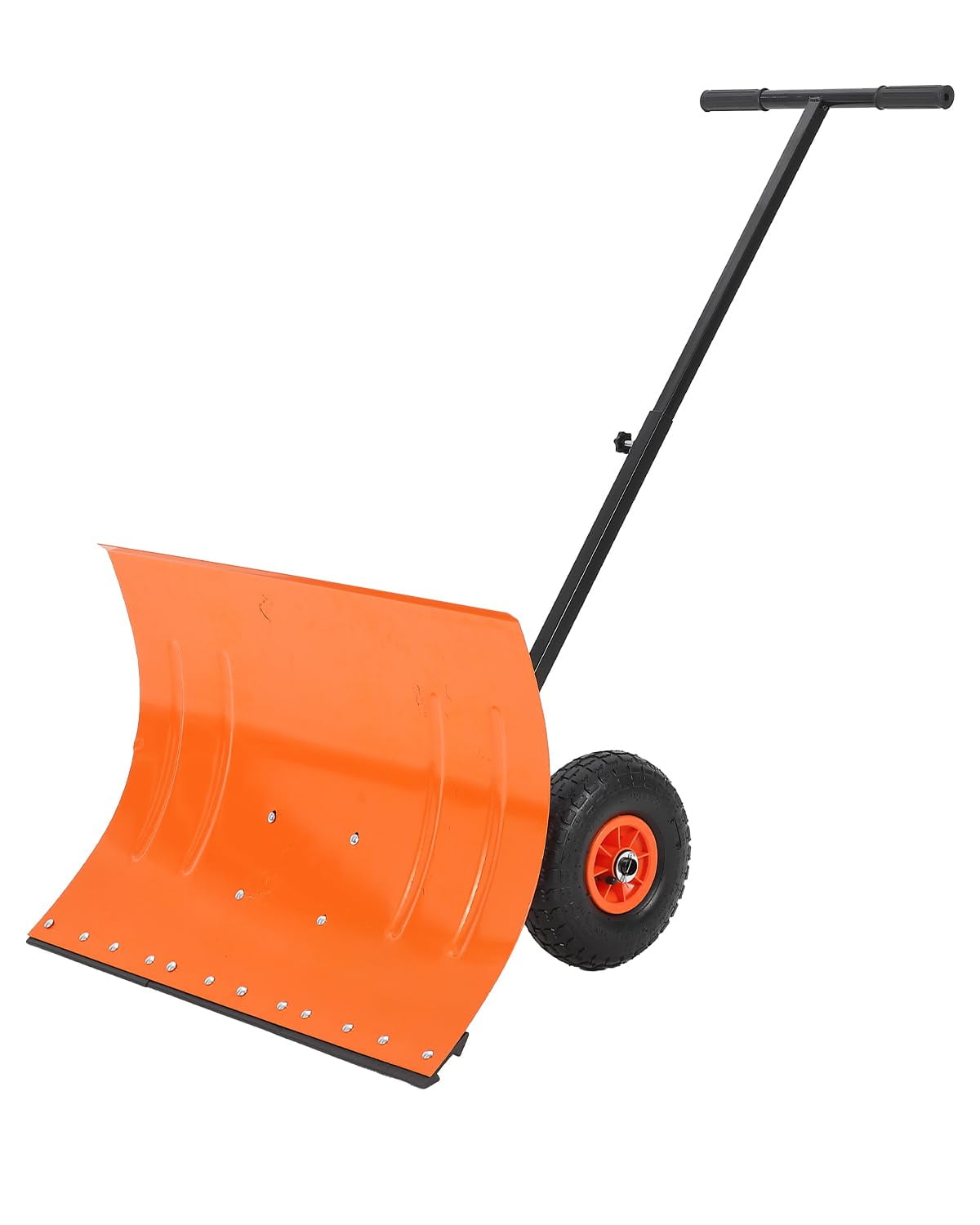 Snow Shovel with Wheels, Snow Plow Shovel, Angle & Height Adjustable ...