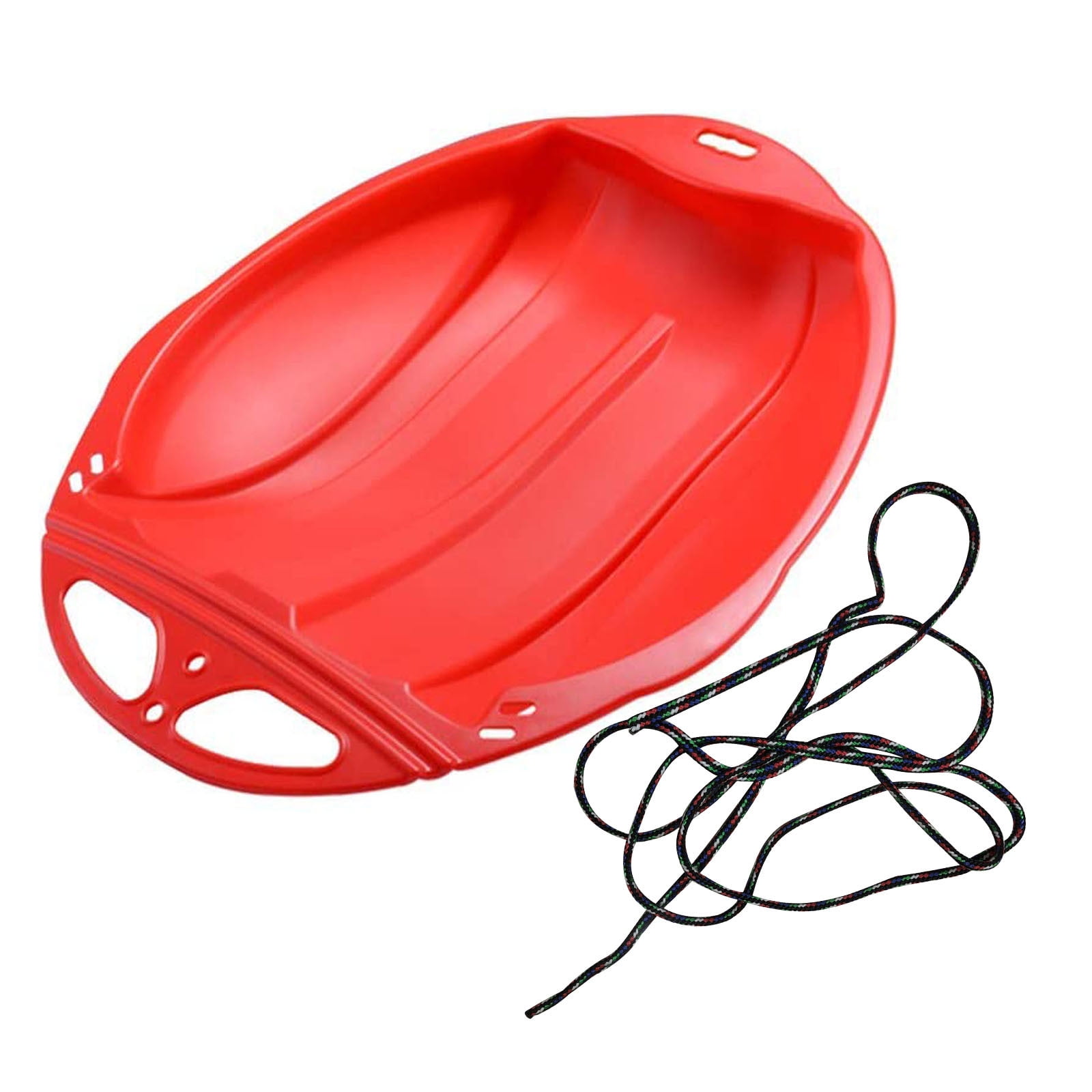 Snow Sled, 35" Classical Plastics Snow Sleds for Kid and Adult with ...