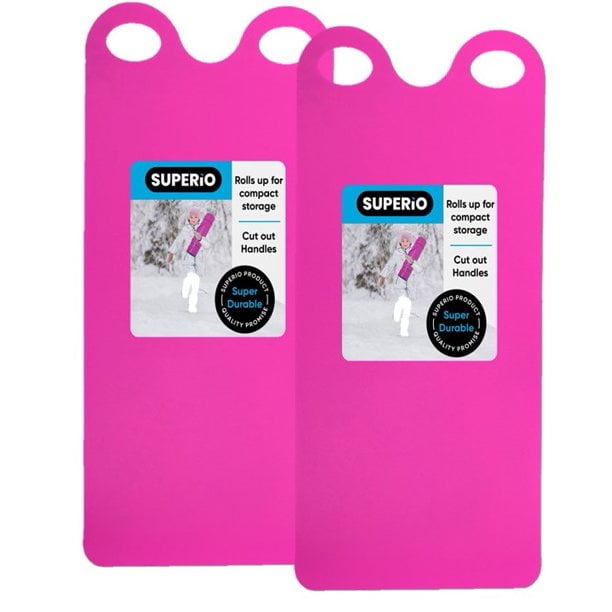 Snow Sled Roll Up Flying Carpet 36" Fuchsia-Pink Kids Sled For Snow, 2 ...