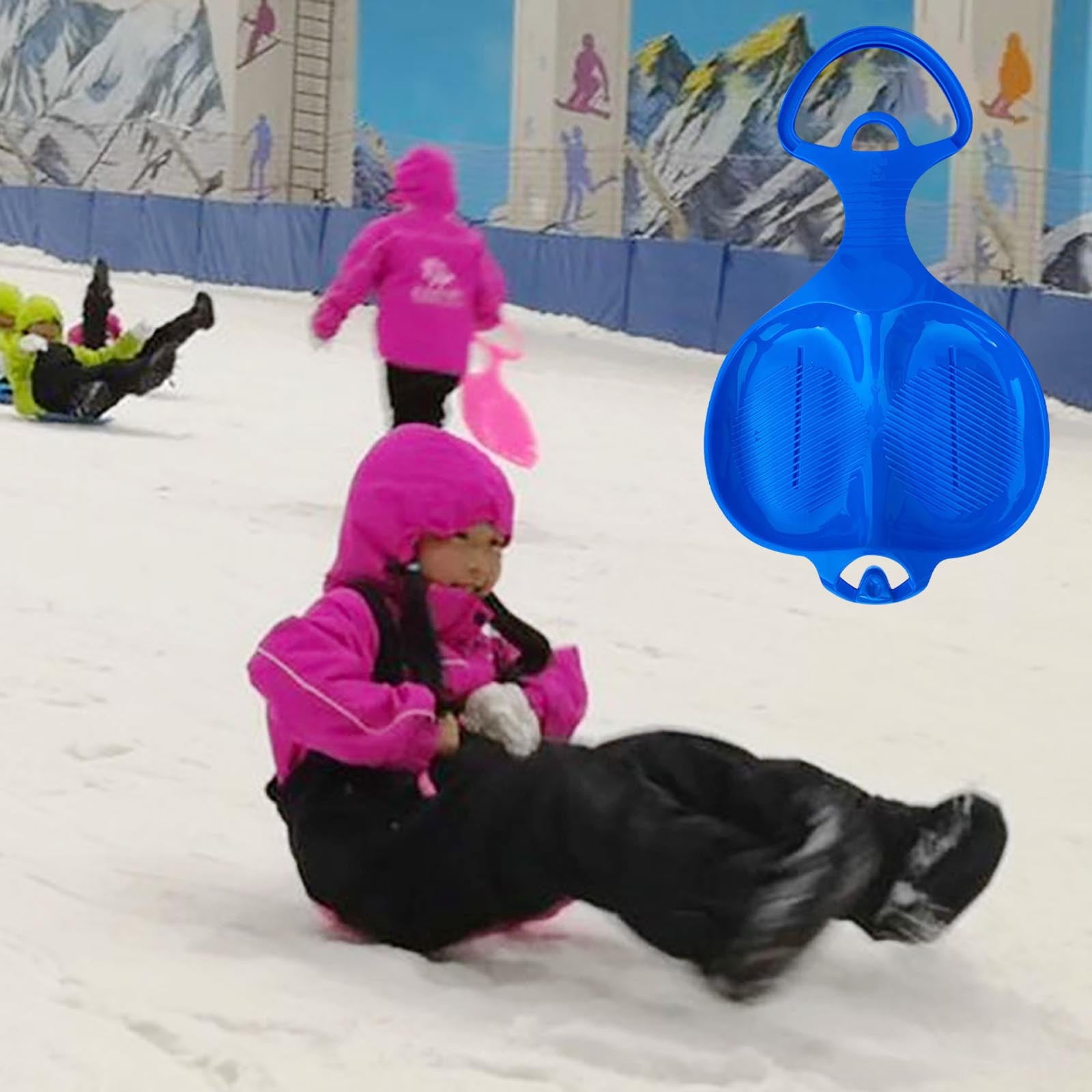 Snow Sled for Adult Snow Luge Skiing Board Sleigh Grass Sand Sliding ...