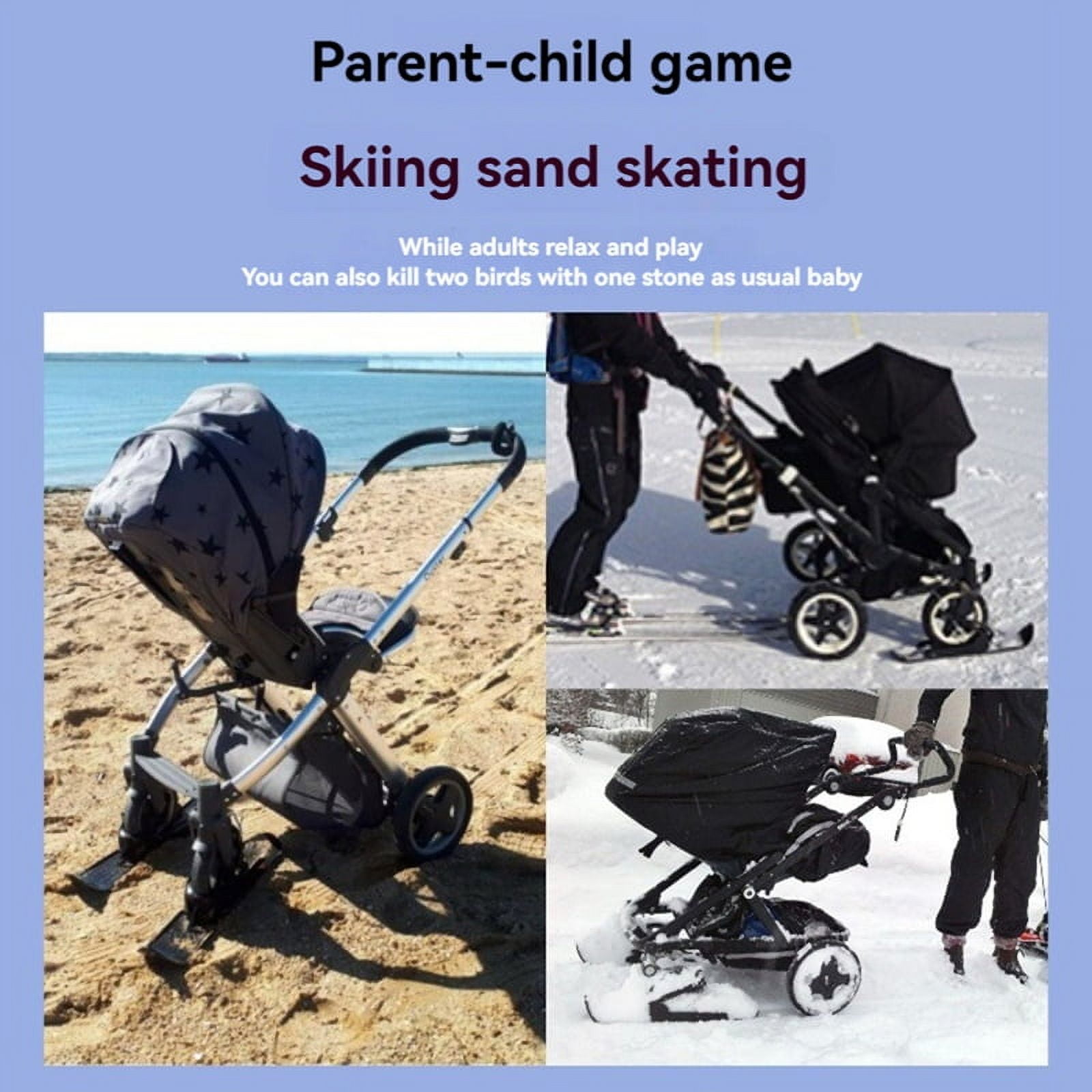 Snow Sledge Board Beach Skateboard Universal Ski Plate for Scooter ...