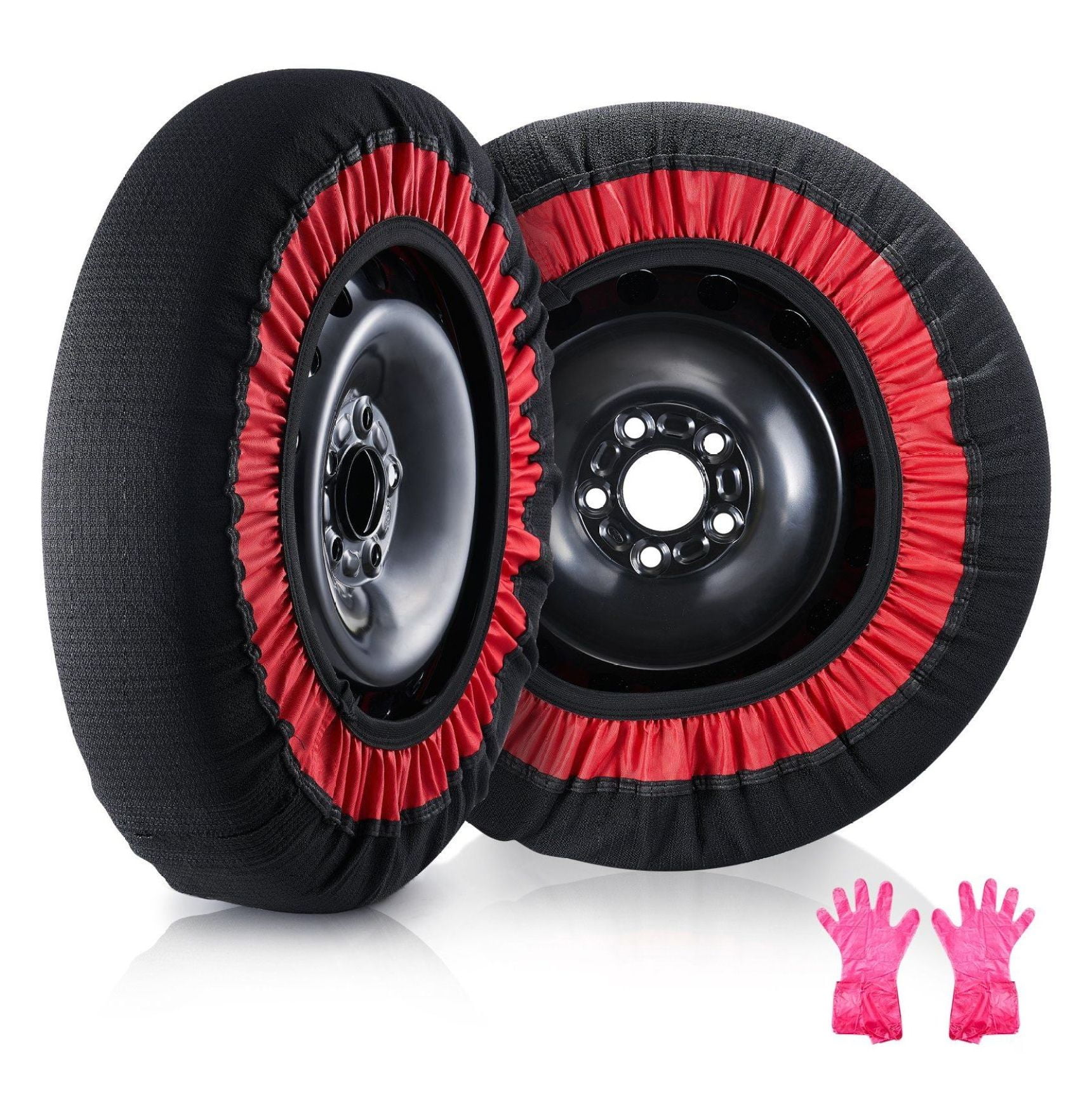 Snow Socks for Tires 2-Pack - Extra Large Traction Tire Cover for ...