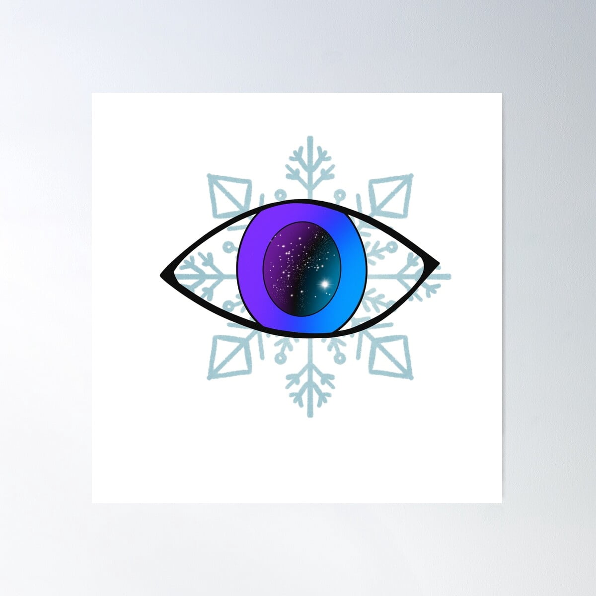 Snow Soul Eye Poster Wall Art, Modern Wall Decor For Living Room ...