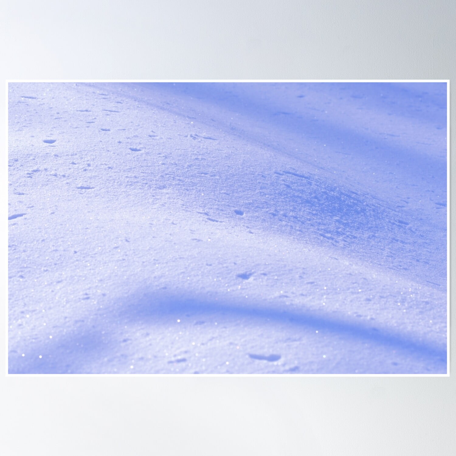 Snow Sparkling In Frosty Winter Weather Poster Wall Art, Modern Wall ...