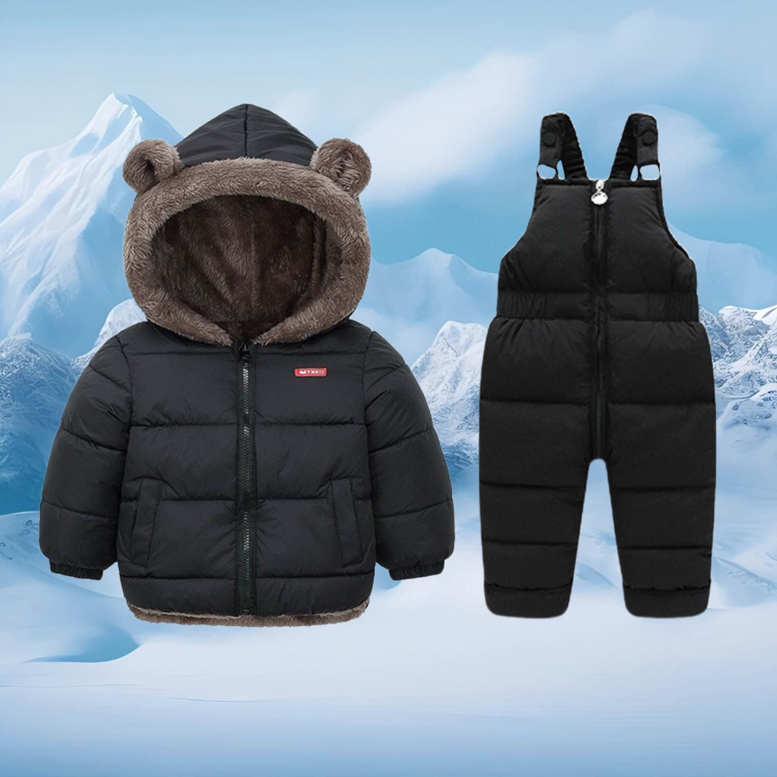 Snow Suit For Toddler Girls Two-piece set Snowsuit Heated Snow Suit ...