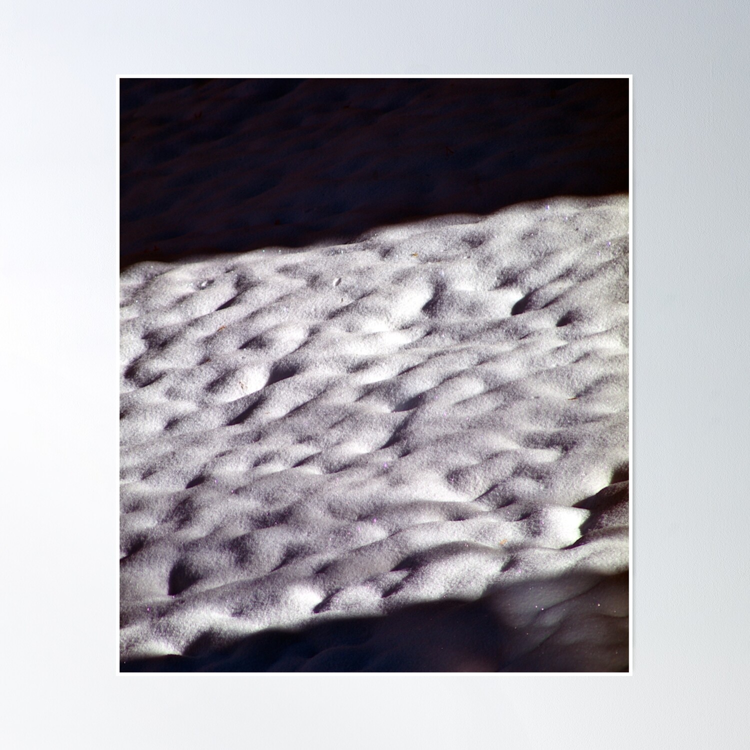 Snow Surface Monochrome Black And White Poster Wall Art, Modern Wall ...