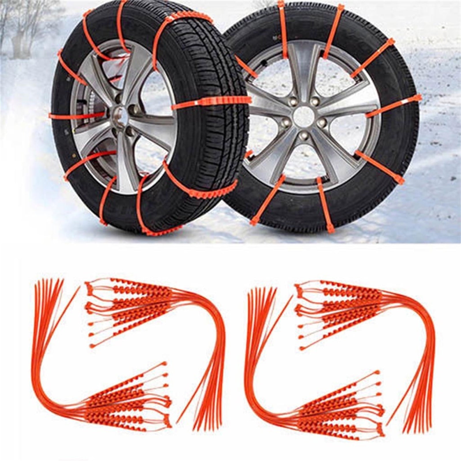 Snow Tire Straps, Snow Straps for Tires, Reusable Anti Snow Winter Tire ...
