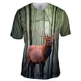 Snow Tree Elk Mens T-Shirt All Over Print - Walmart.com