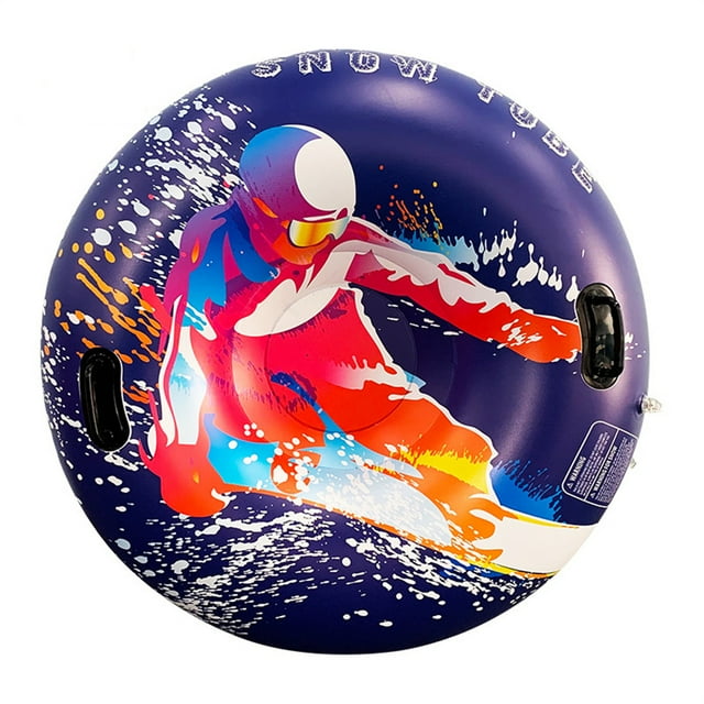 Happiwiz 48'' Inflatable Snow Tube, Heavy-Duty Sled for Kids and Adults ...