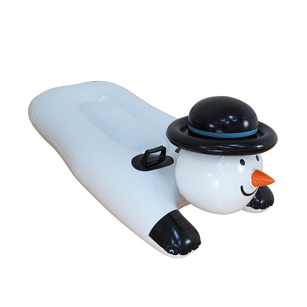 Snow Tube, Inflatable Snow Sled with Double Handle, Inflatable Ski ...