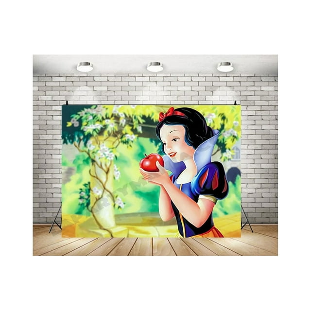 Snow White Backdrop for party decorations, 7x5ft large party theme ...