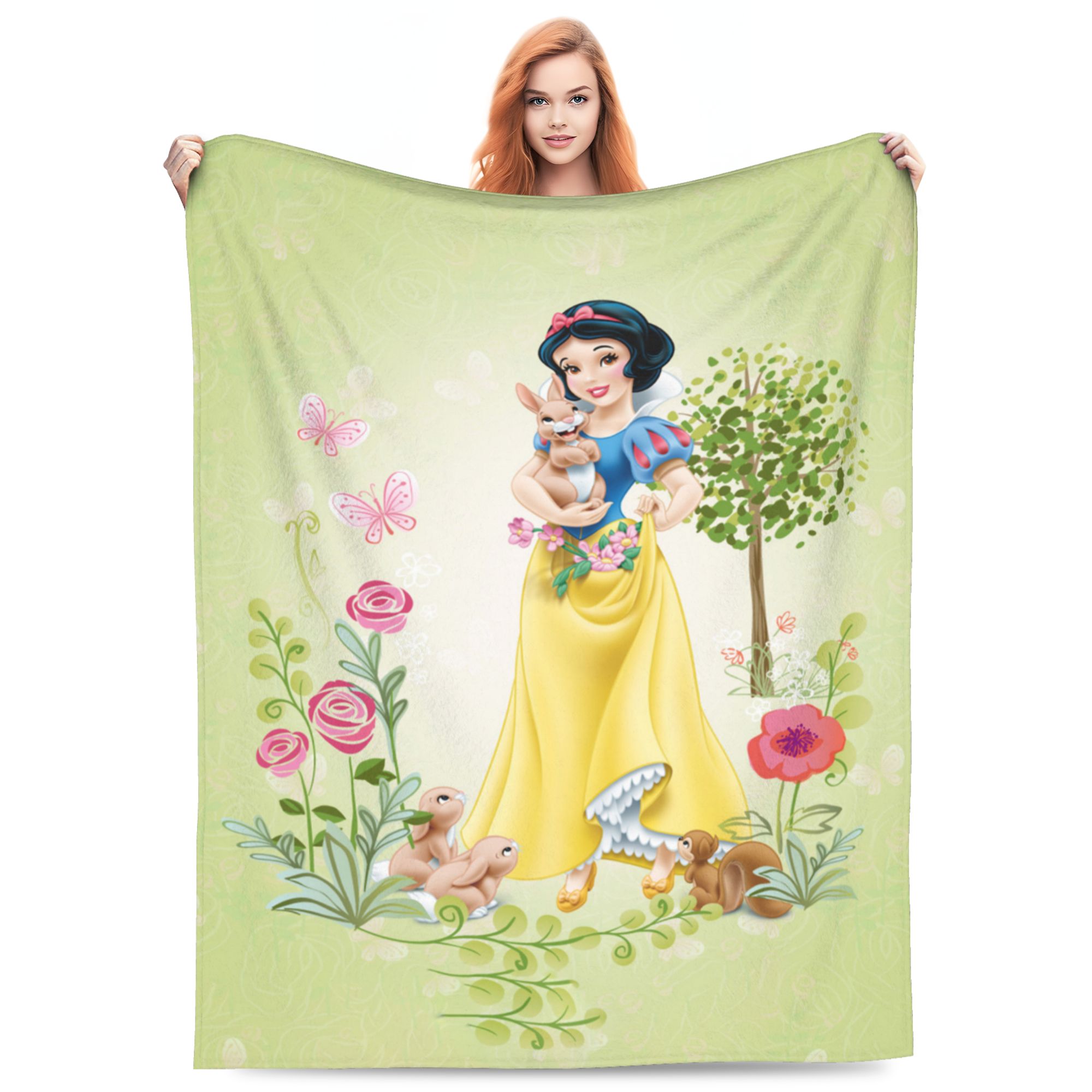 Snow Whi-t Bed Blanket 3D Printed Throw Blanket Lightweight Super Soft ...