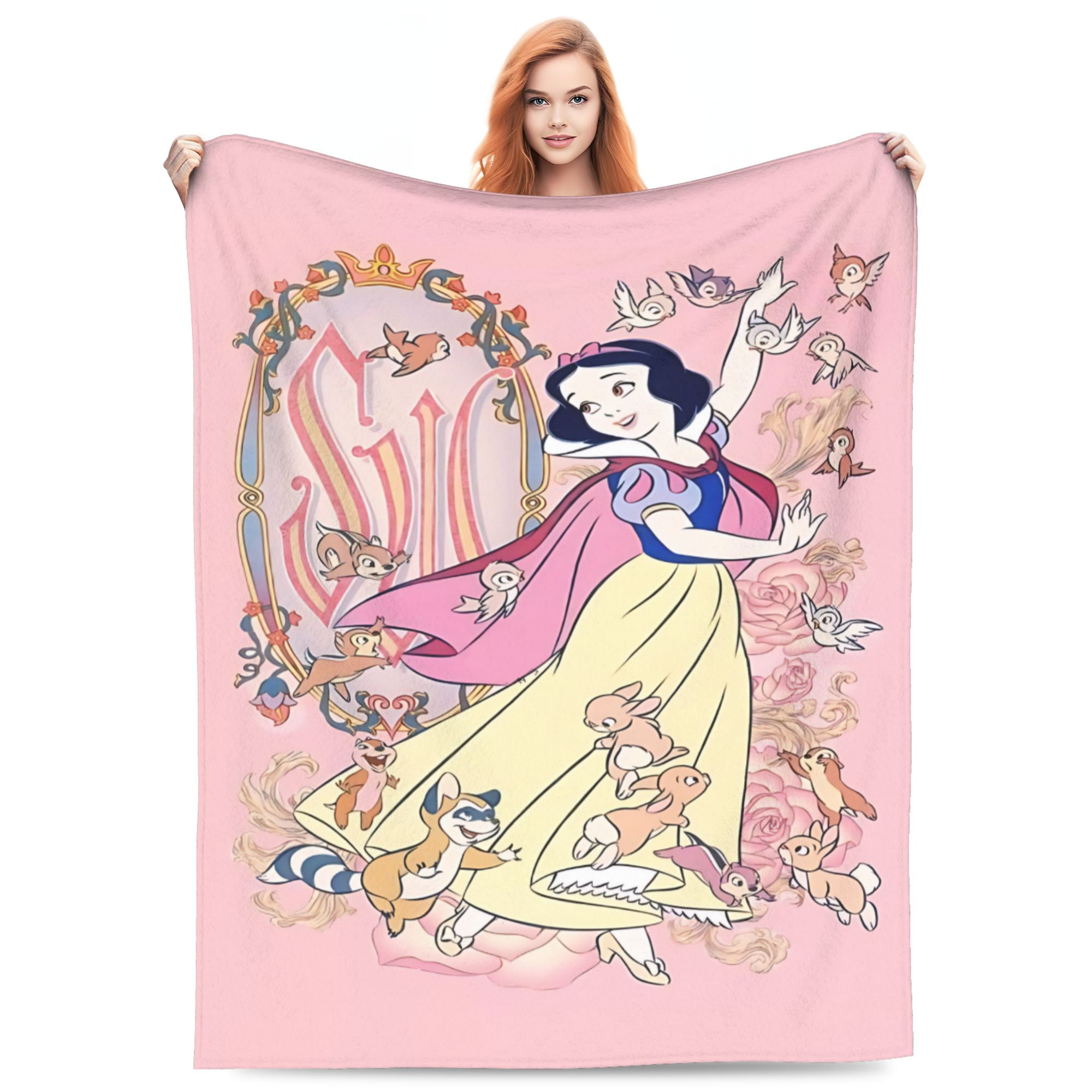 Snow Whi-t Bed Blanket 3D Printed Throw Blanket Lightweight Super Soft ...