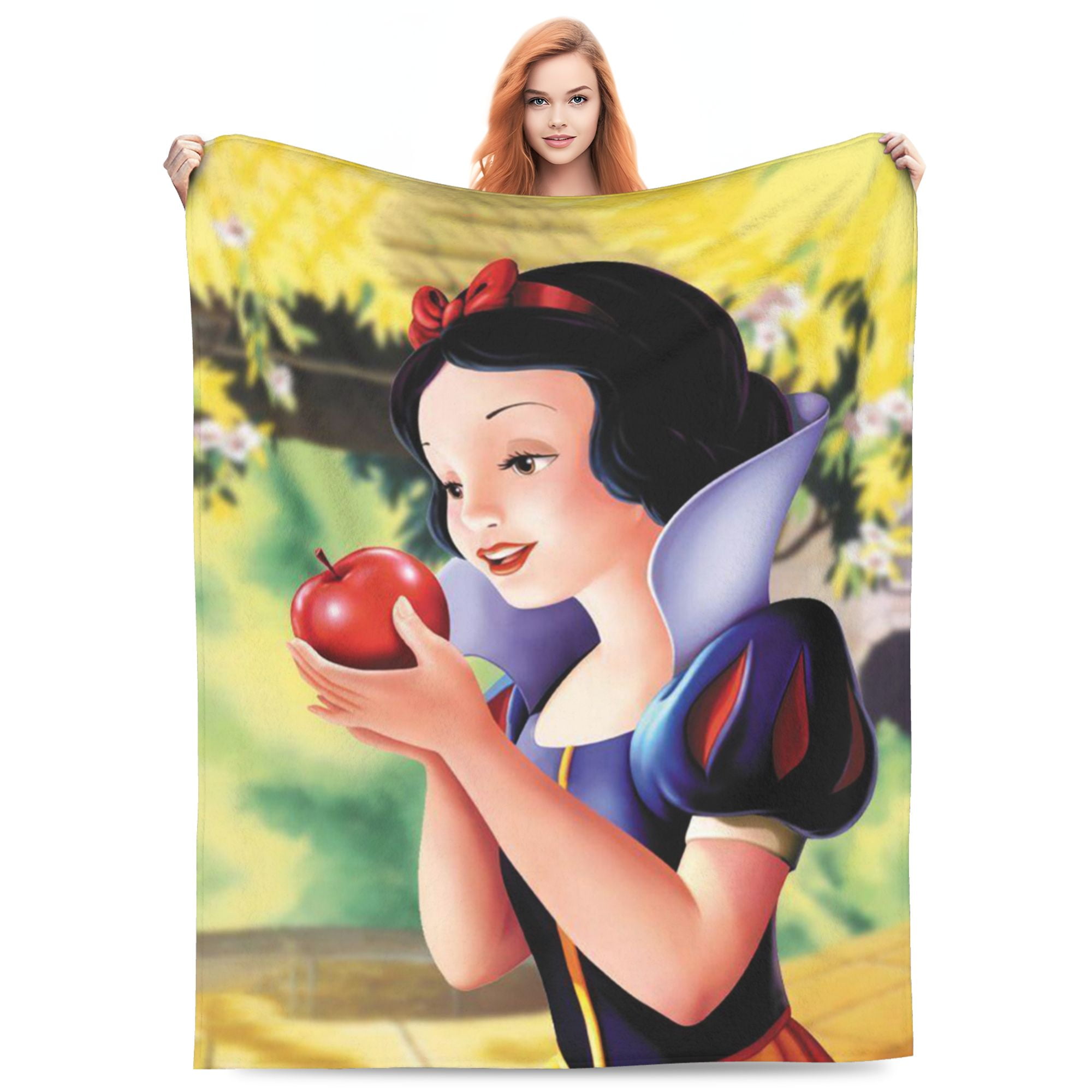 Snow White Bed Blanket 3D Printed Throw Blanket Lightweight Super Soft ...