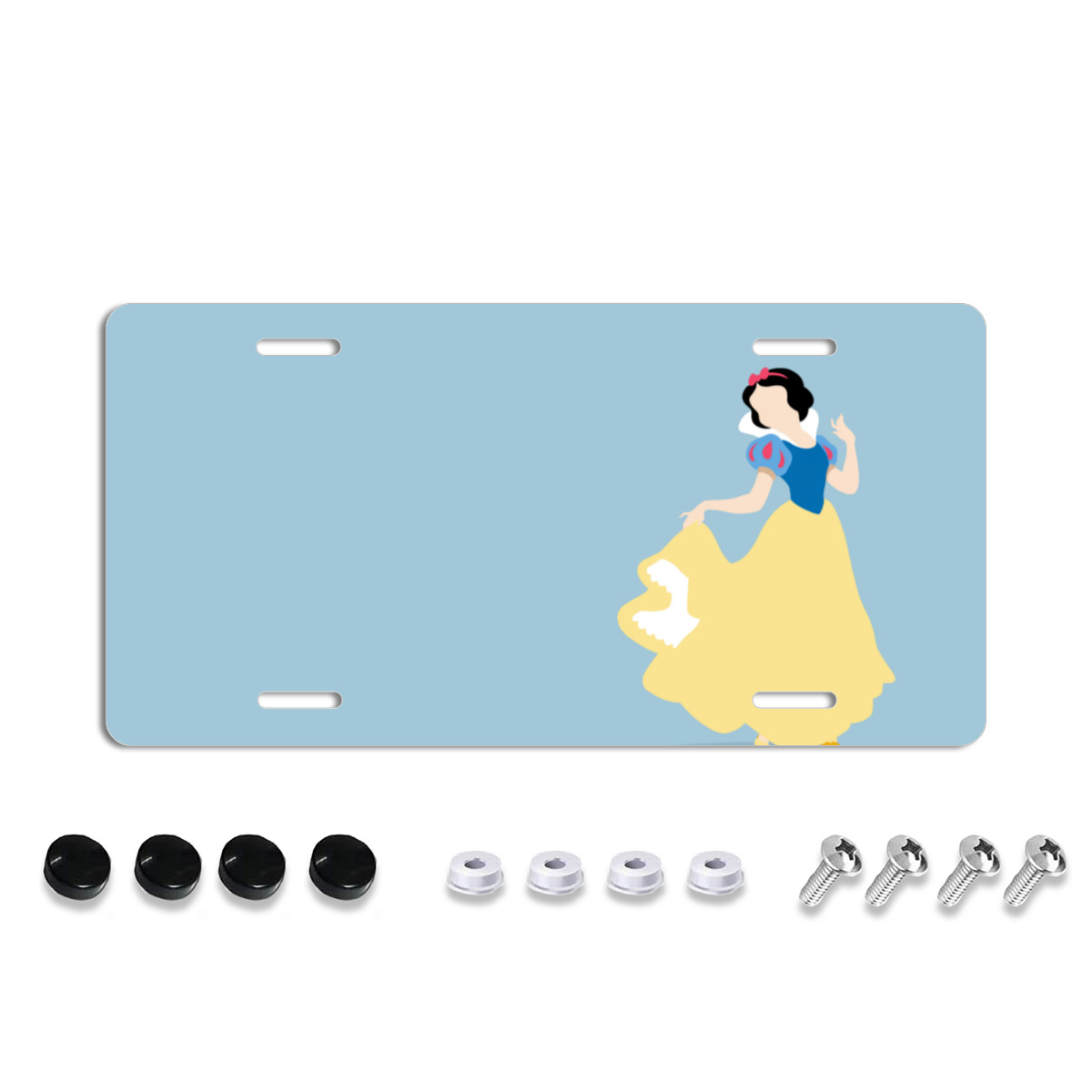 Snow White Cartoon License Plate Cover Personalized Car License Plate ...